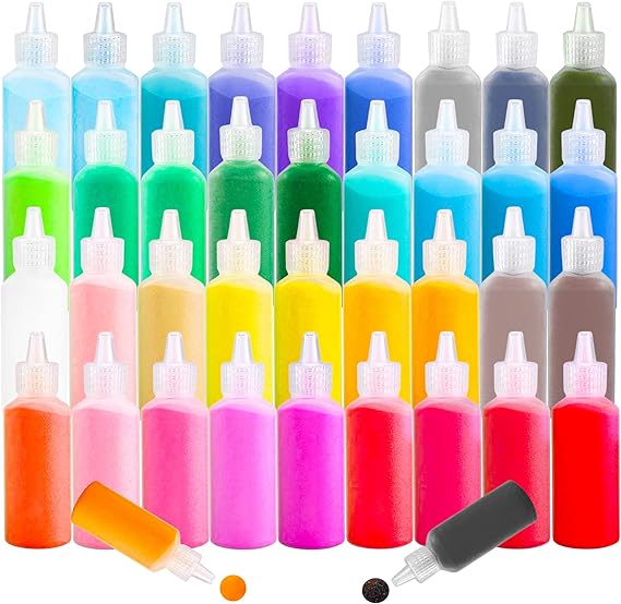Amazon.com: Niurewan 38 PCS Sand Art,1.25oz Colored Sand Art Bottles ...