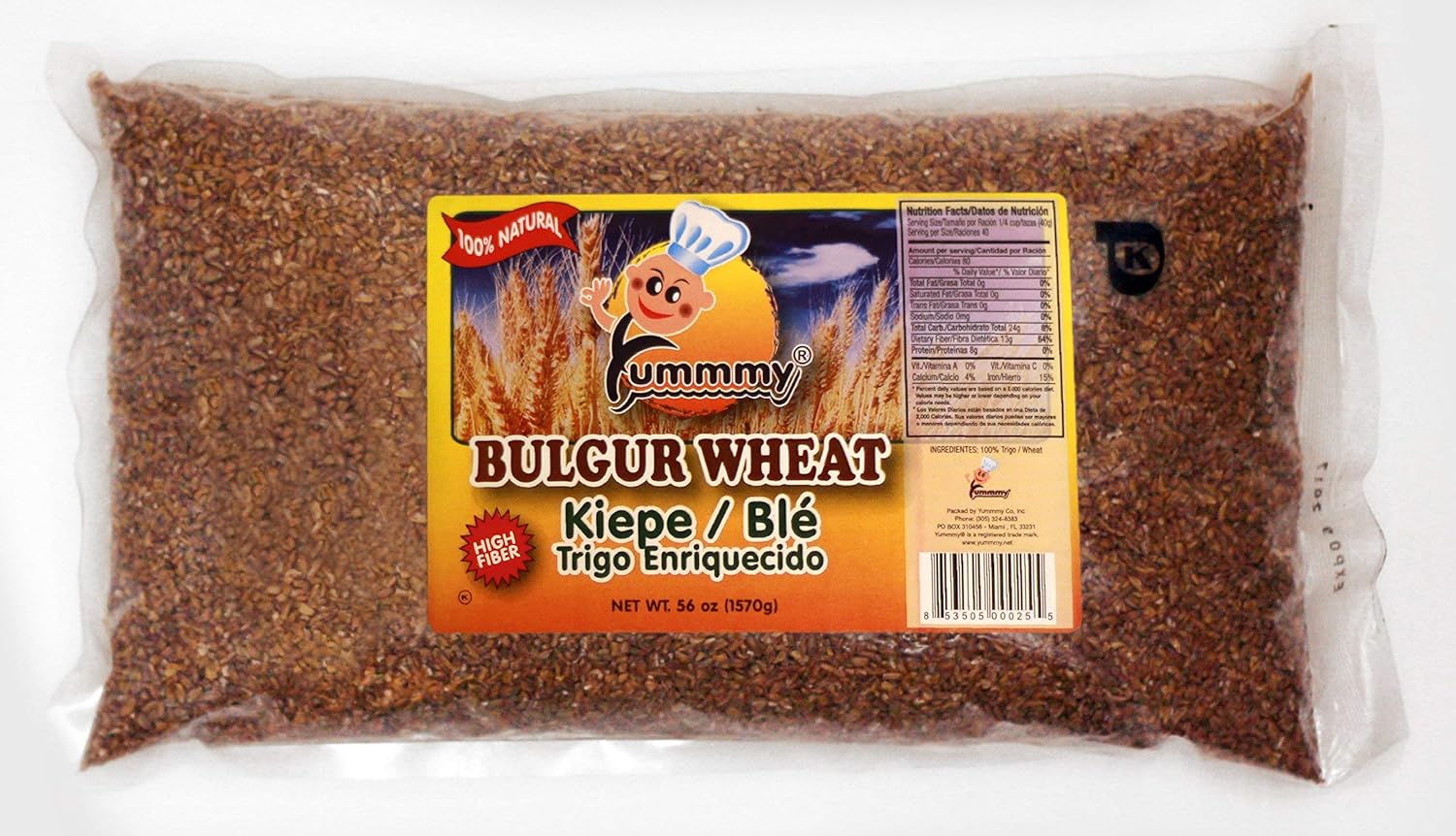 Amazon.com : Yummmy Bulgur Cracked Wheat, Trigo Bulgur, 3.5 Lbs (56 Oz ...