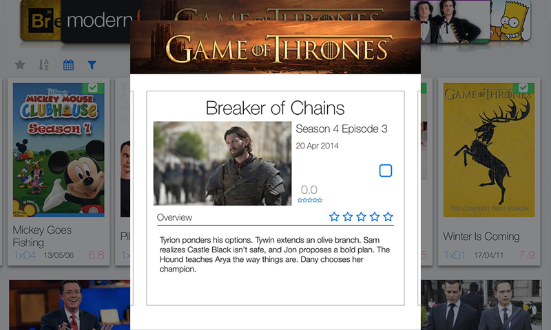 Aplicación TV Shows Tracker Lite en Amazon Appstore