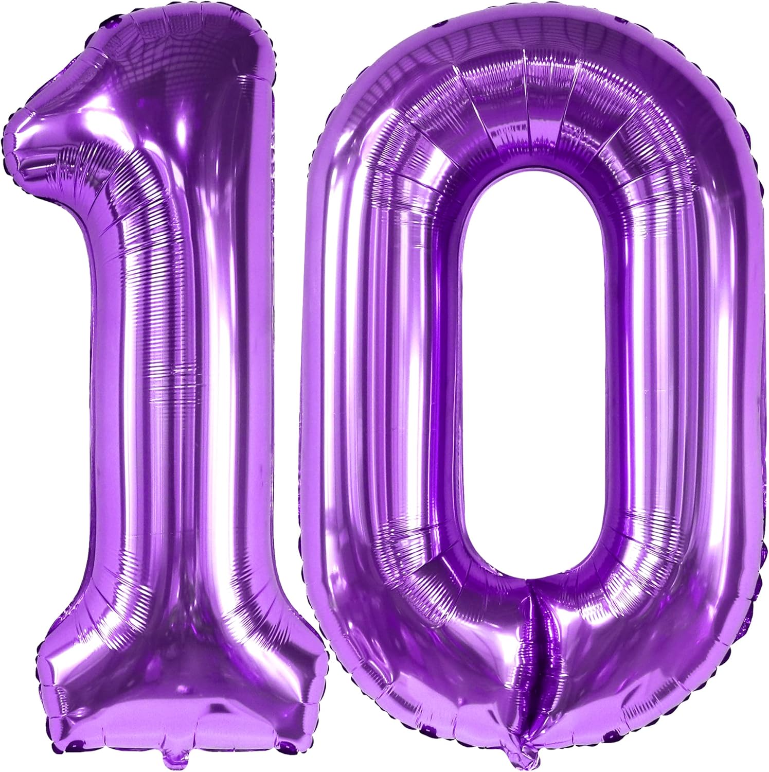 Amazon.com: KatchOn, Giant Purple 10 Balloon Number - 40 Inch | 10 Year ...