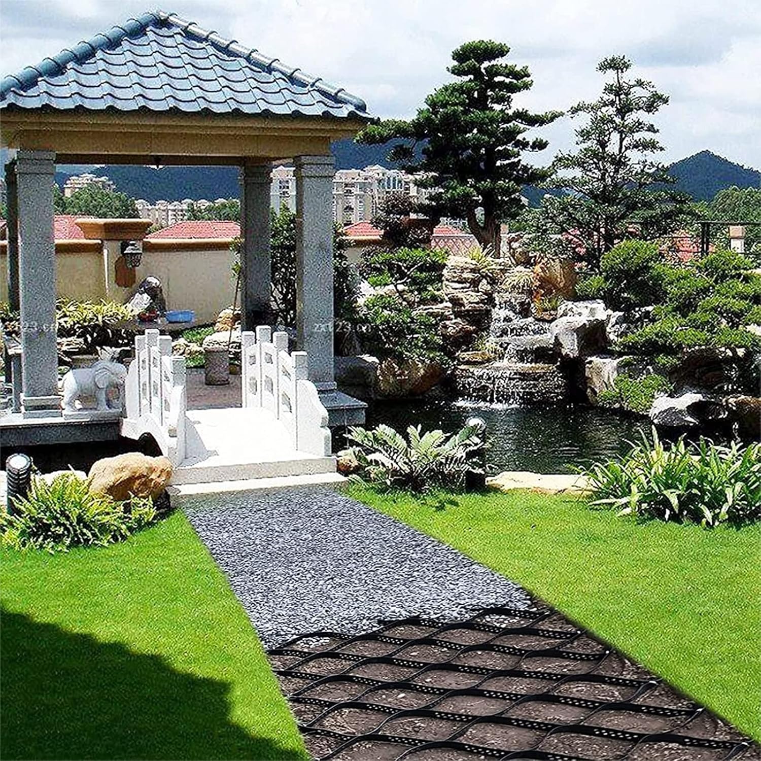 Garden Walkway Folding Ground Grid Paving Paving Grid System Pea Gravel ...