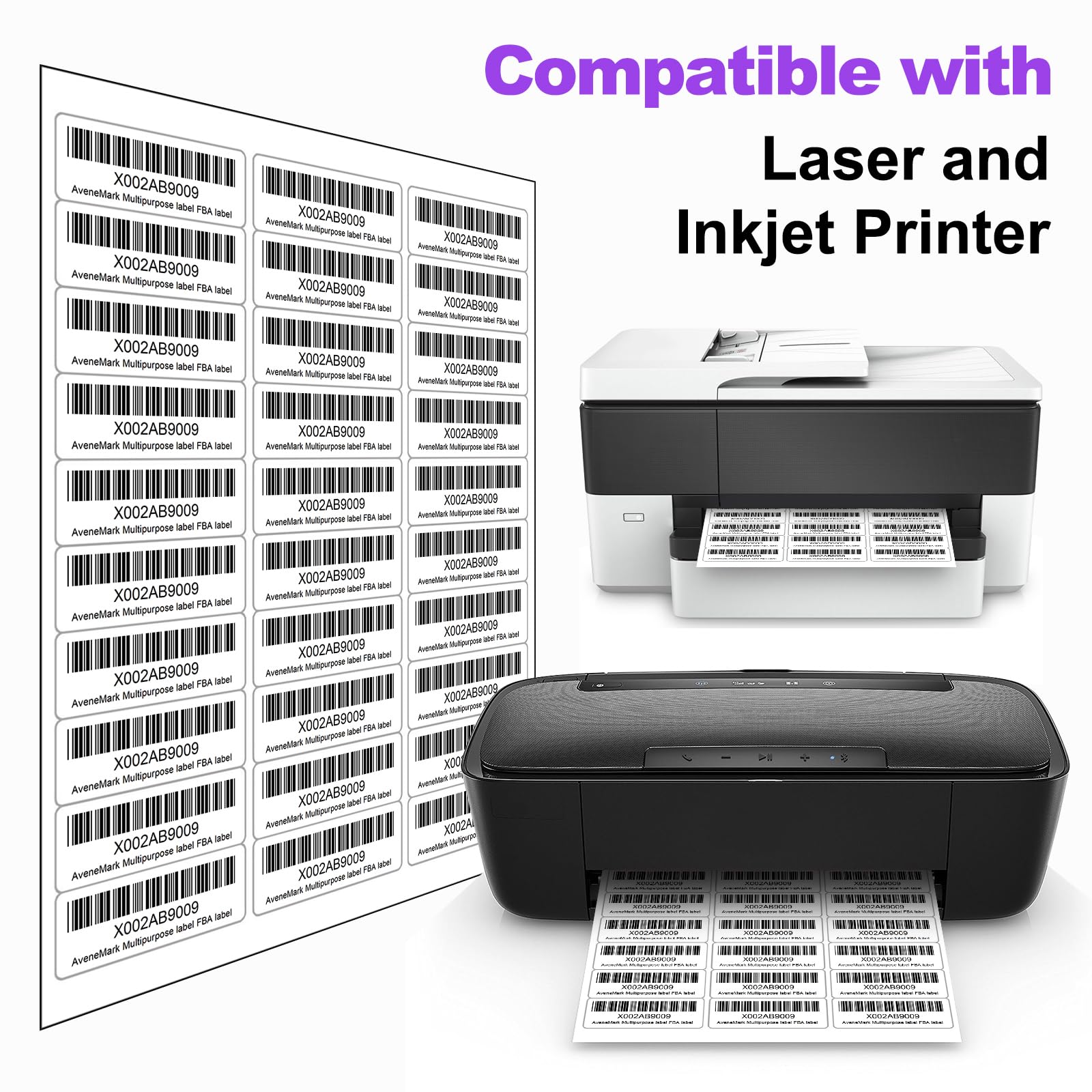 Snapklik.com : 100 Sheets 3000 Labels 30-up 1" X 2-5/8" Shipping ...