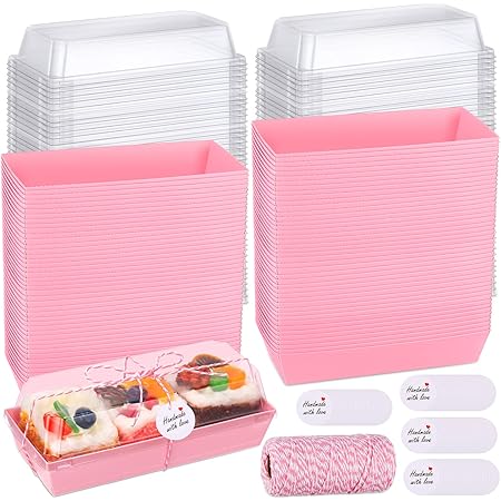 Amazon.com: Kosotody 50 Pack Paper Charcuterie Boxes with Clear Lids, 7 ...