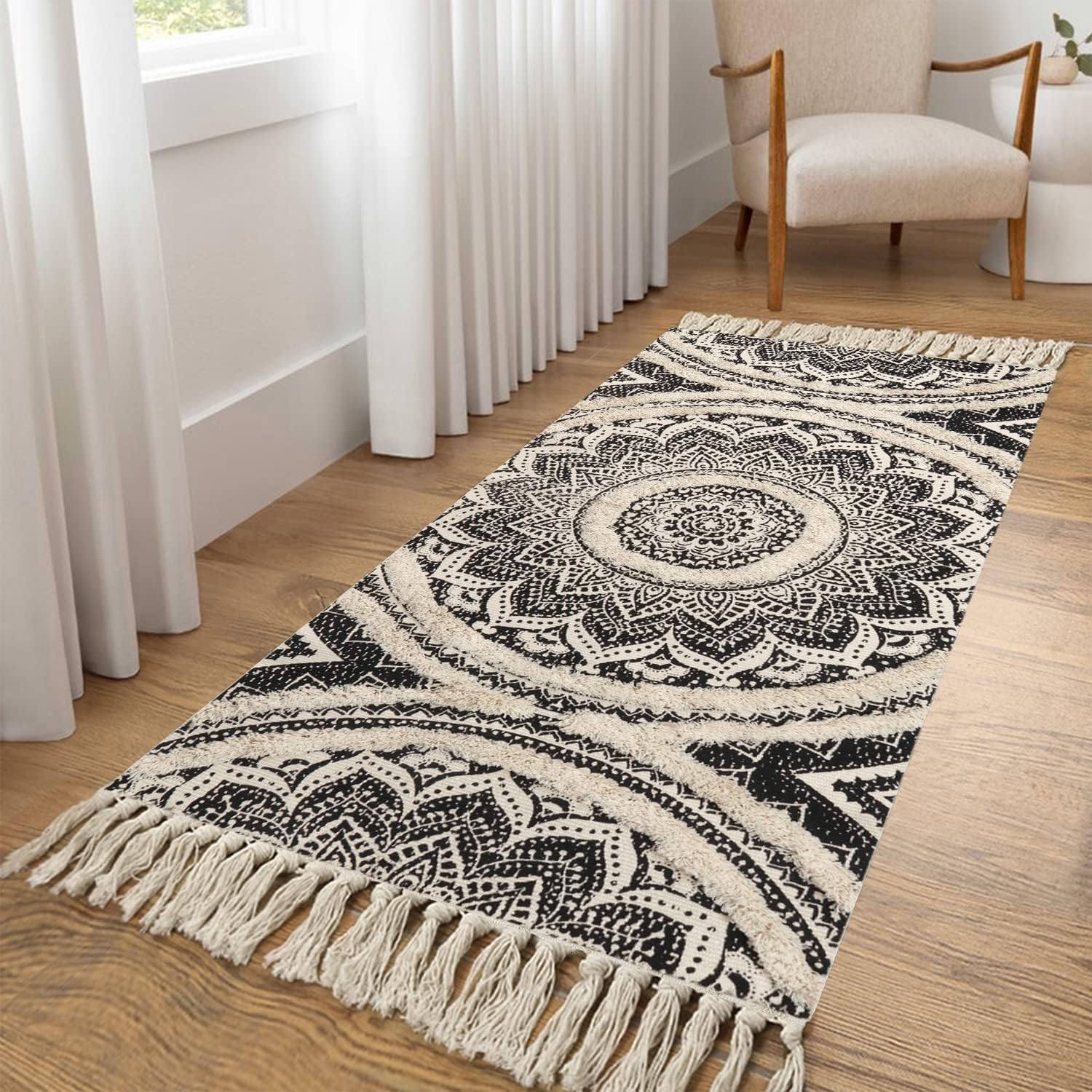 Amazon.com: LEEVAN Boho Runner Rug 2x4 ft Tufted Washable Bohemian ...
