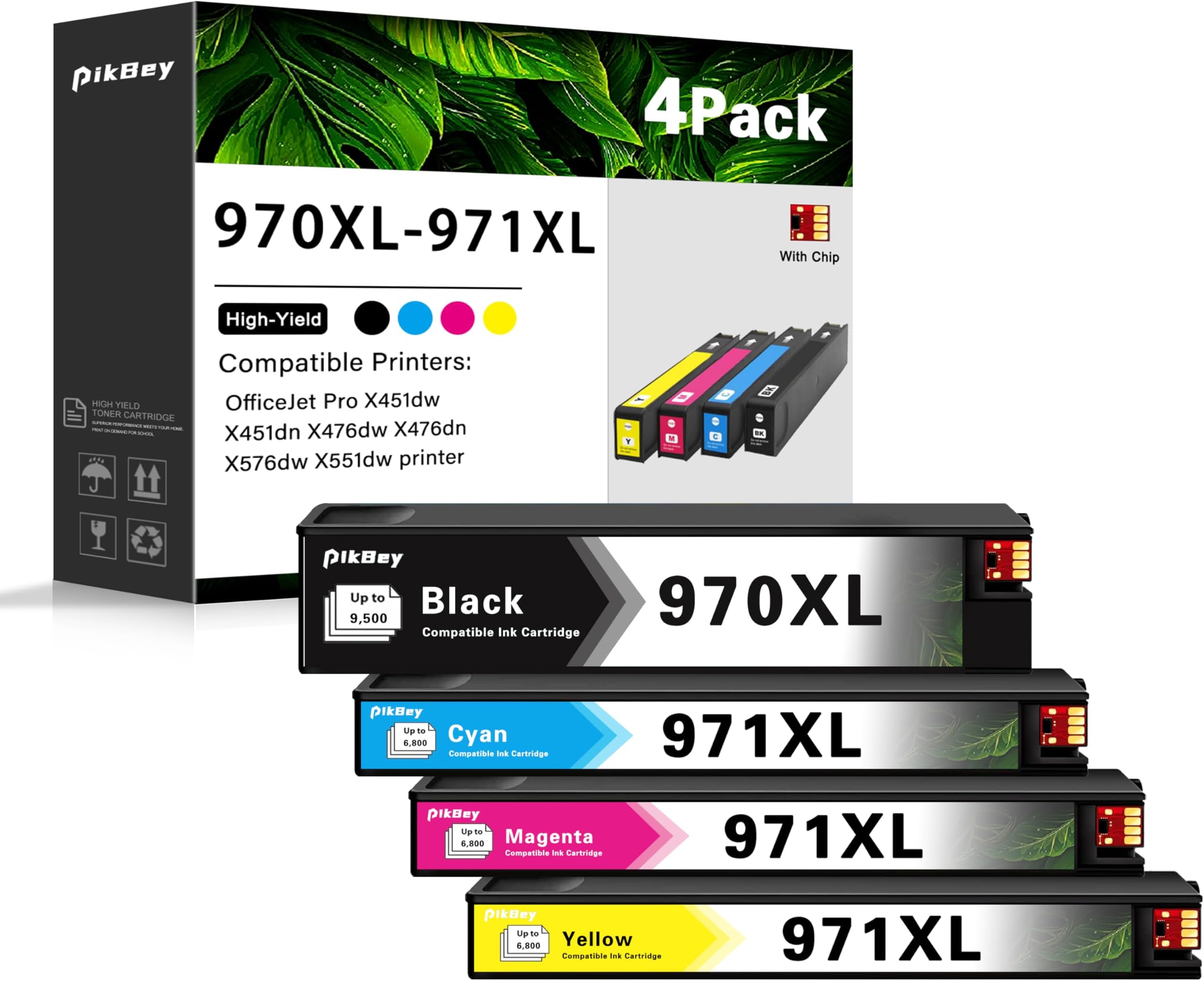 Amazon.com: HP 936 Black, Cyan, Magenta, Yellow Ink Cartridges (4-pack ...