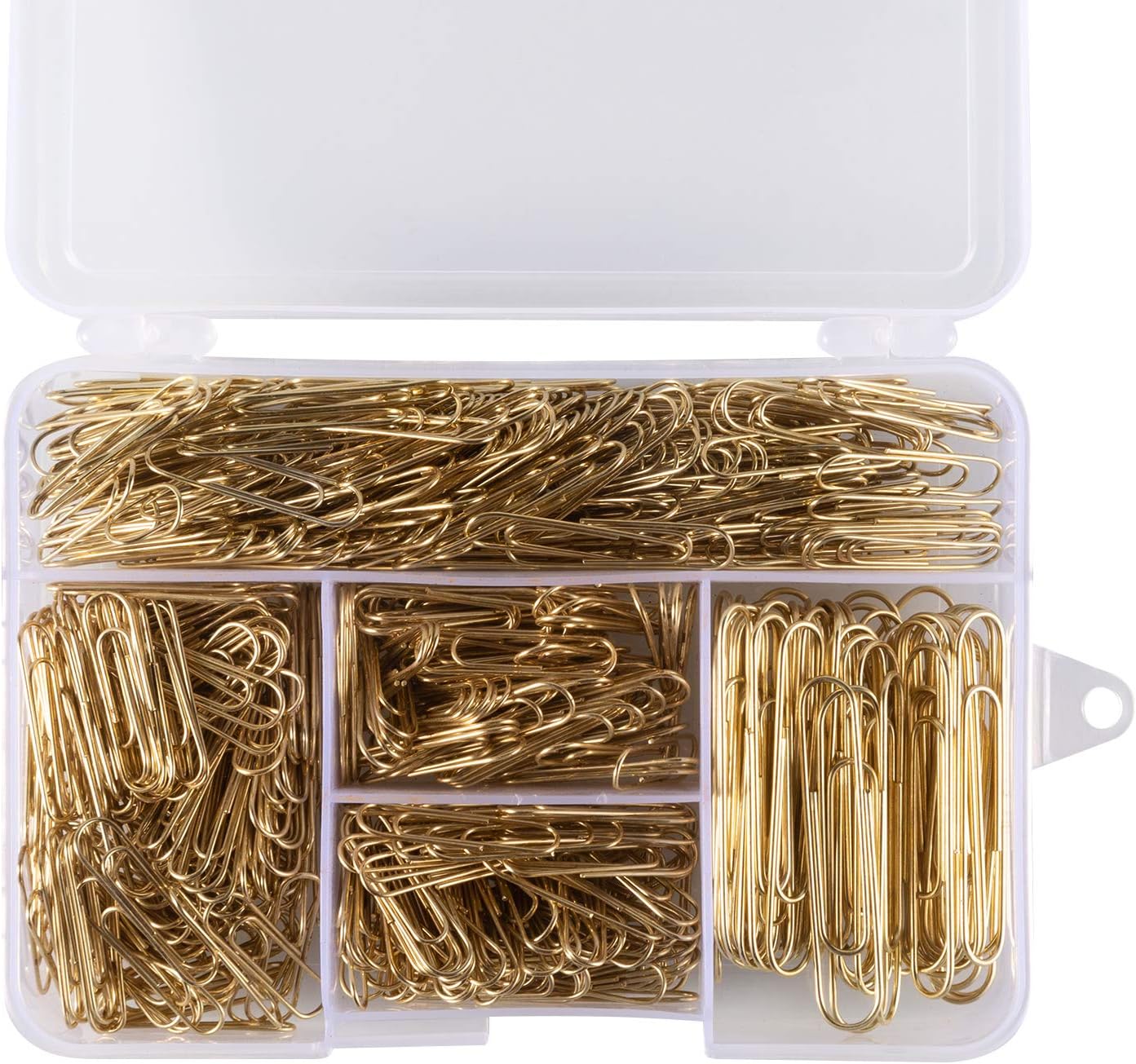 Amazon.com : Deoot 600 Paper Clips,Office Gold Paper Clips Assorted ...