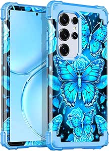 Amazon.com: Casetego for Galaxy S25 Ultra 5G Case,Glow in The Dark Three Layer Heavy Duty Sturdy ...