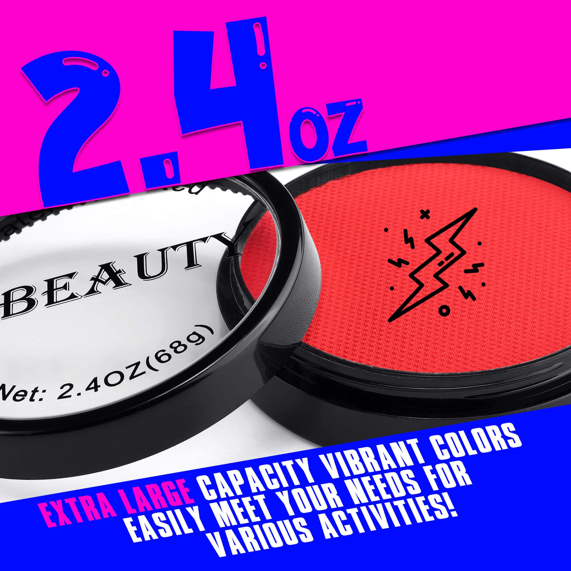 Snapklik.com : CCbeauty Devil Red Face Body Paint(24oz),Water Activated ...