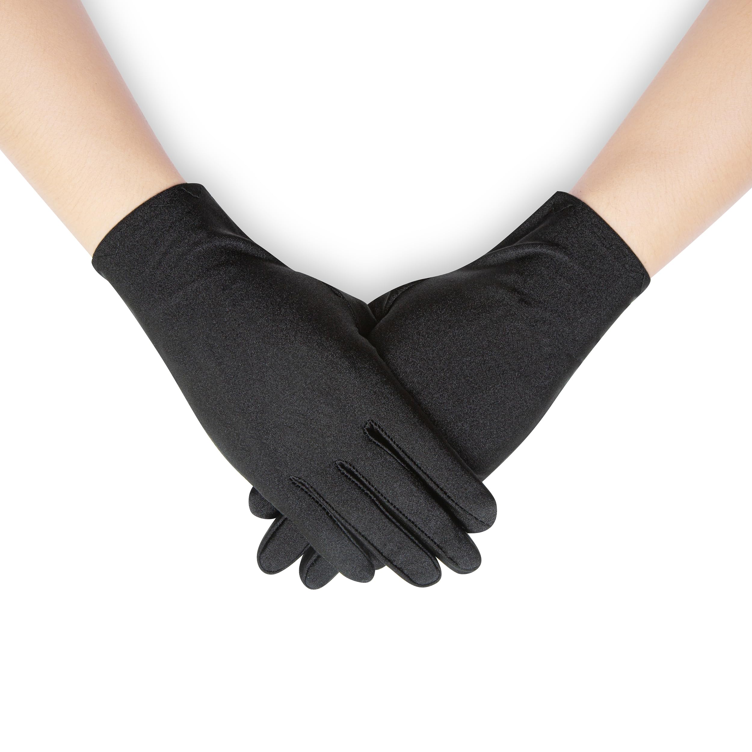 Amazon.com: Nackiy Black Gloves for Men and Women, Wrist Spandex Gloves for Halloween, Christmas ...
