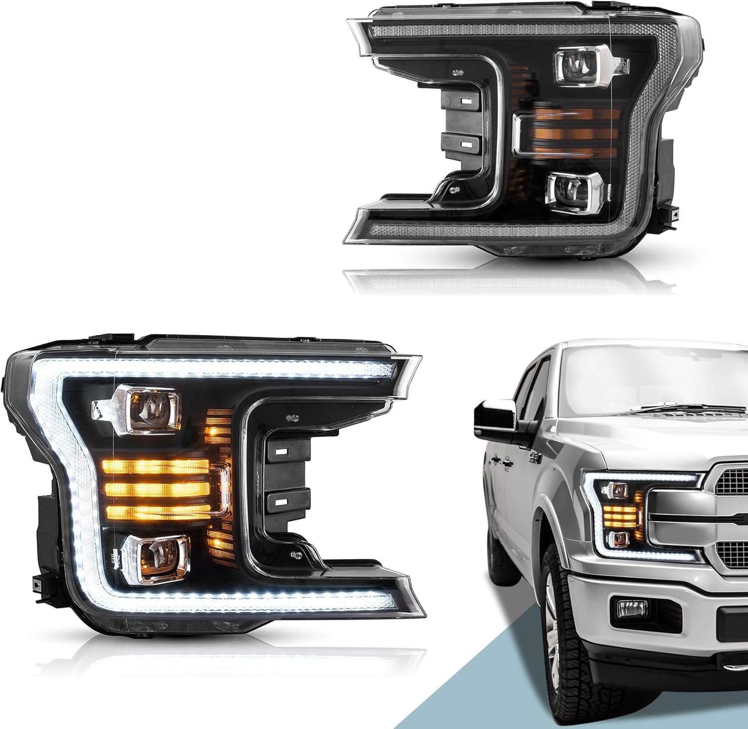 Amazon.com: MIDOU AUTO Modified Full LED Headlights Compatible with ...