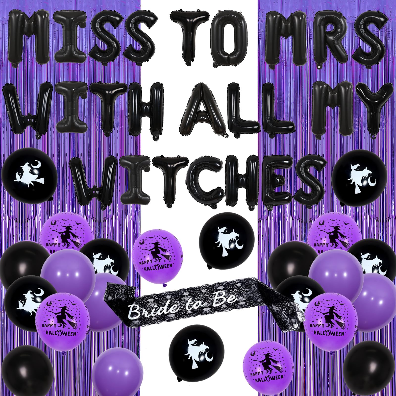 Amazon.com: Halloween Bachelorette Party Decorations, Miss to Mrs with ...