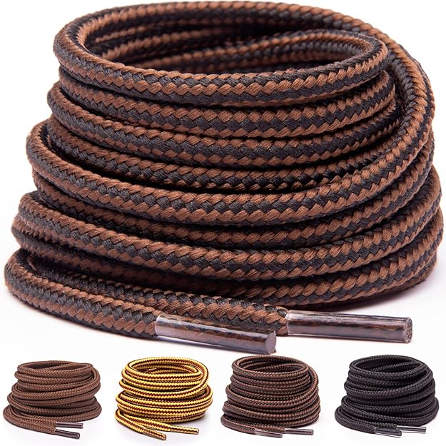 Amazon.com: Miscly 3 Pairs Round Boot Laces Heavy Duty and Durable ...