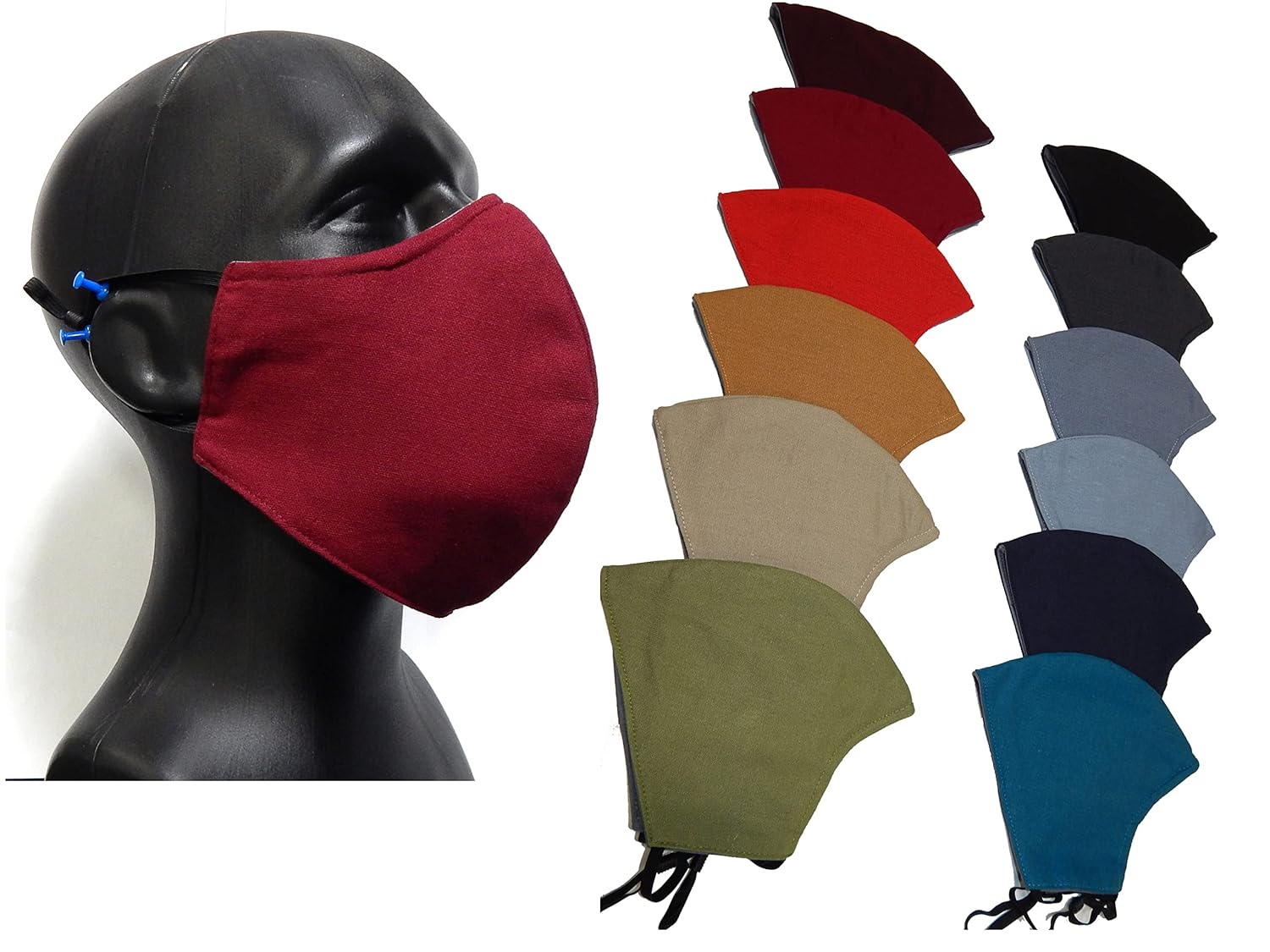 Amazon.com: Premium Cut 7" XXL / 6.5" XL / 5.7" L/Extra Large Face Mask ...
