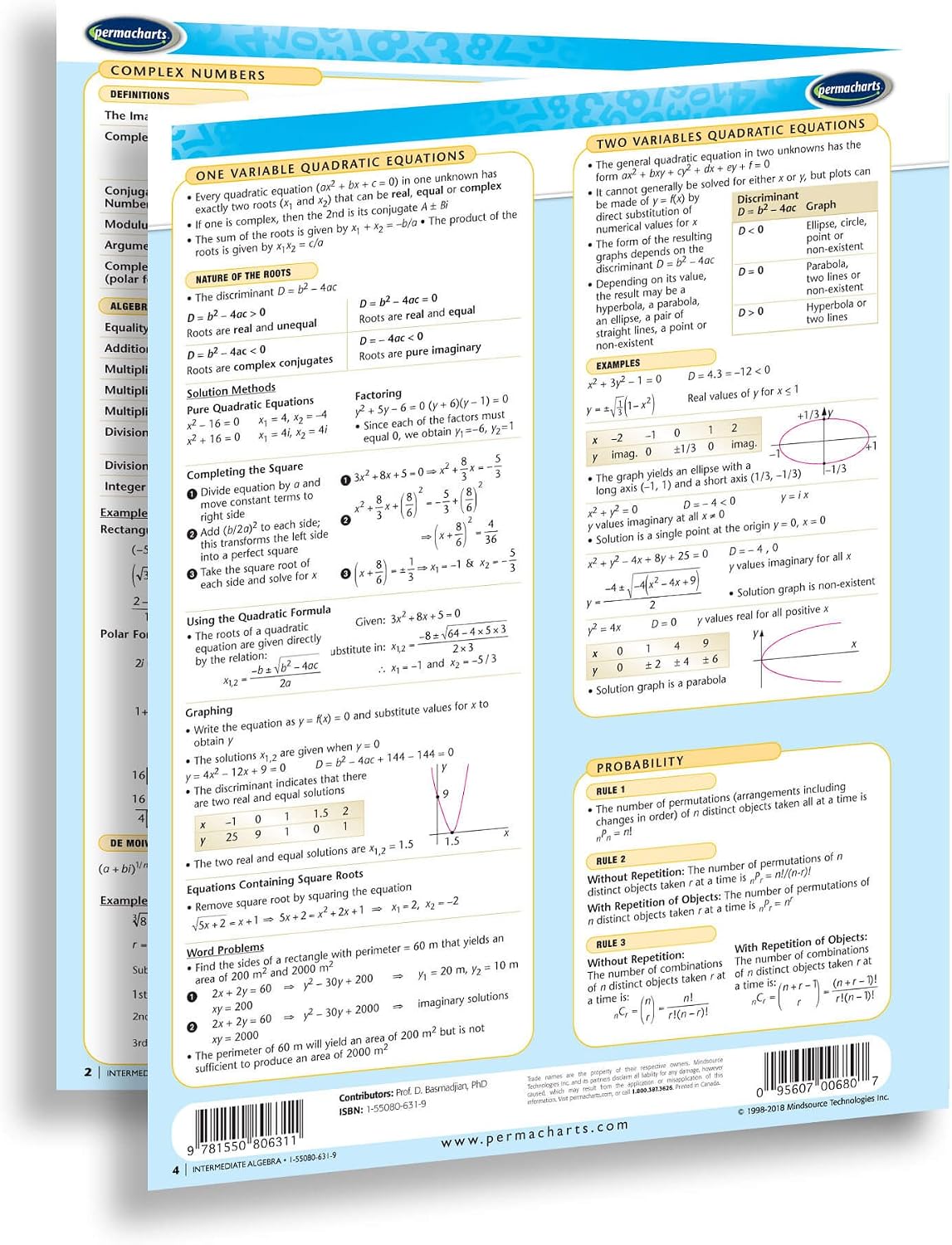 Guía de álgebra intermedia guía de referencia rápida de matemáticas de ...