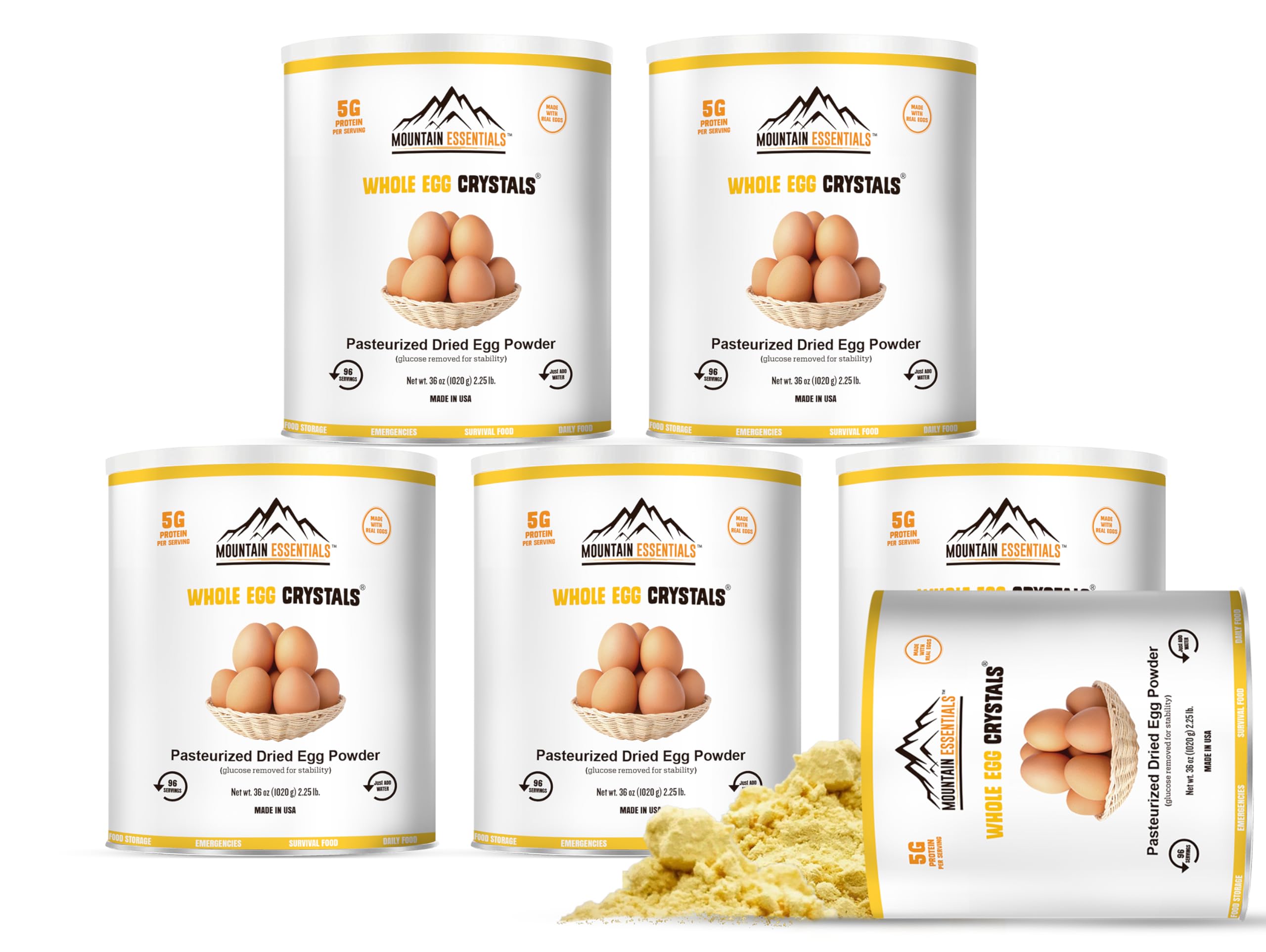Amazon.com : Mountain Essentials Dehydrated Whole Powdered Egg Crystals ...