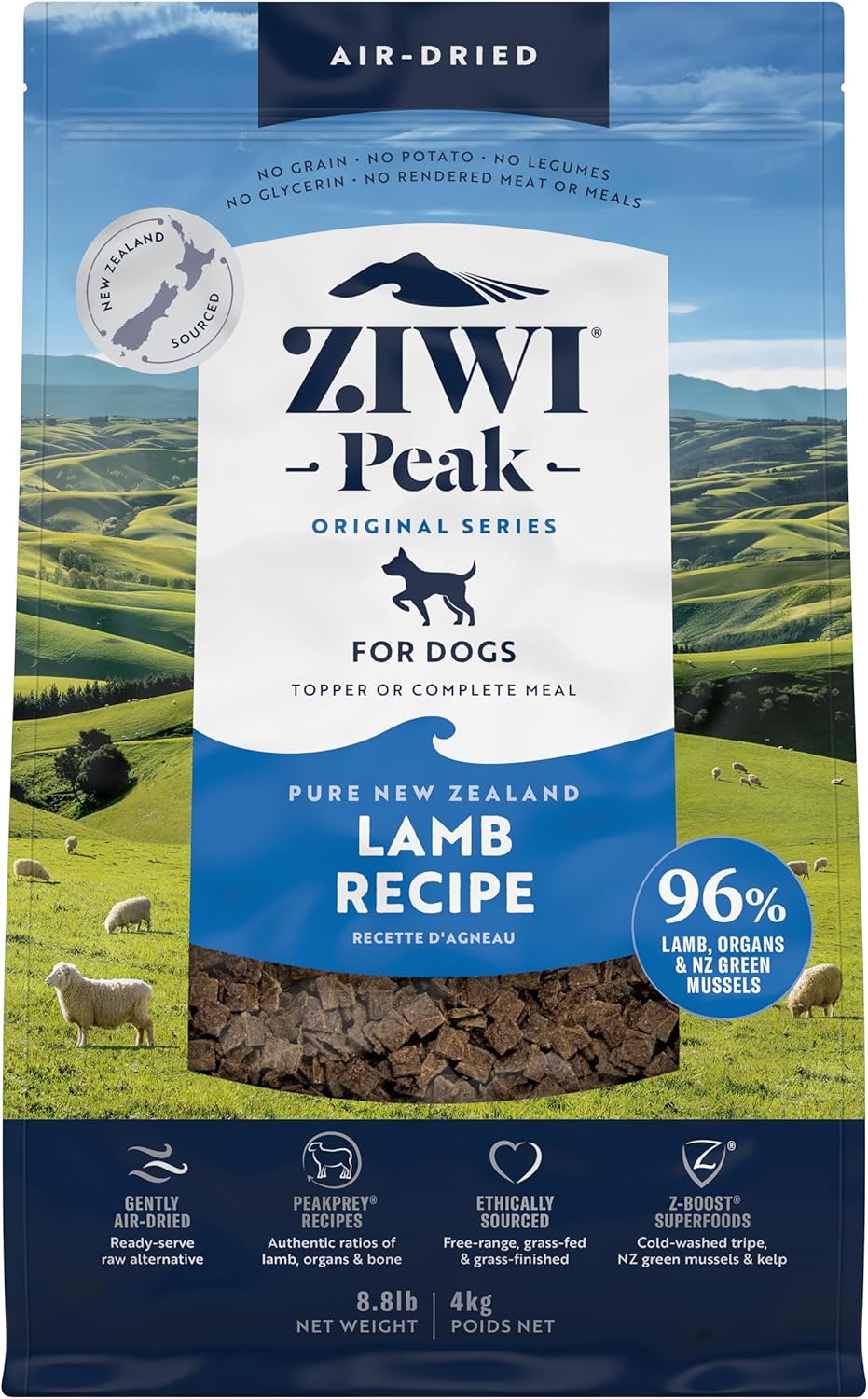 Amazon.com: ZIWI Peak Air-Dried Dog Food – Lamb - All Natural, High Protein, Grain Free, Limited ...