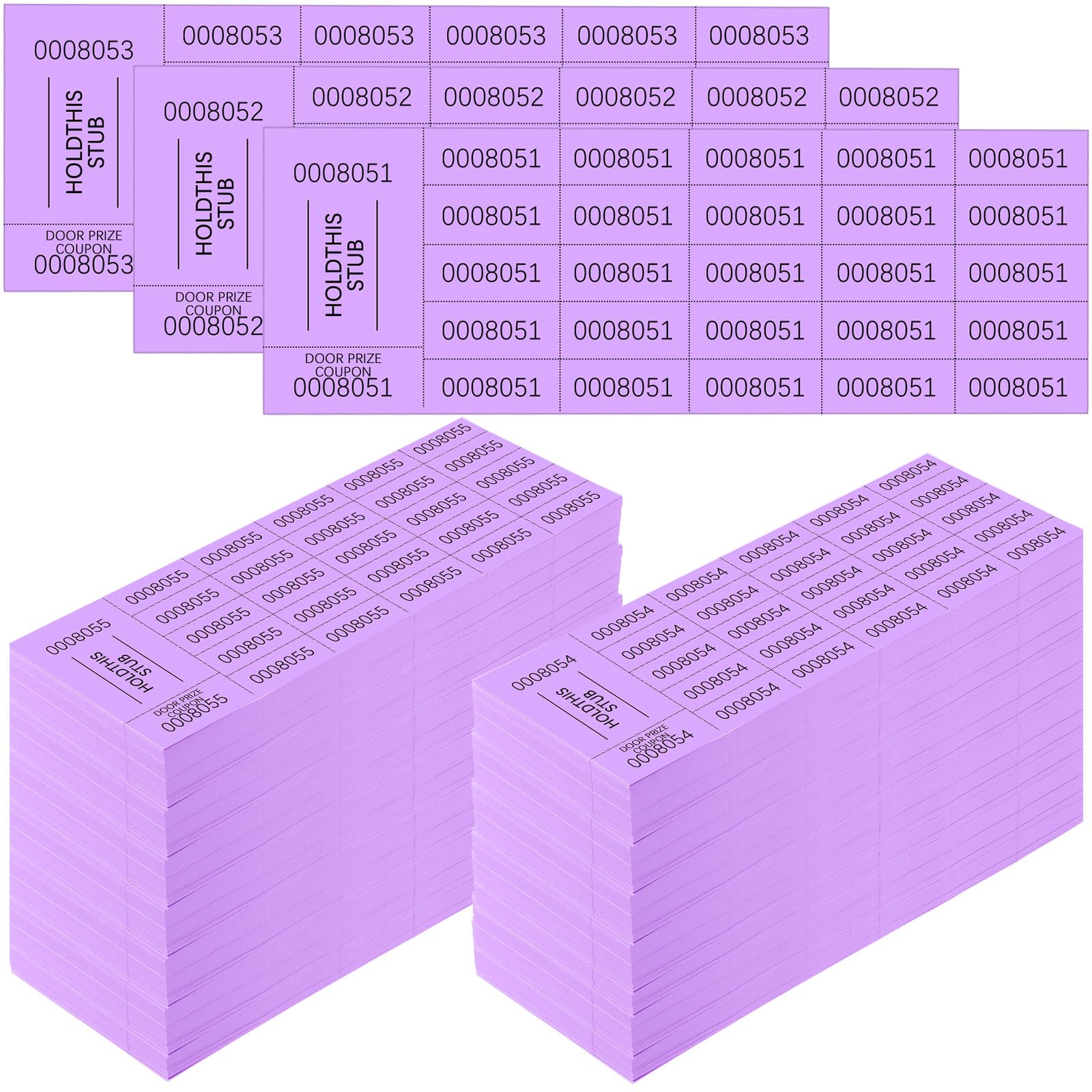 2000 Sheets Raffle Ticket with 25 Bid Numbers Per Sheet Auction Tickets ...