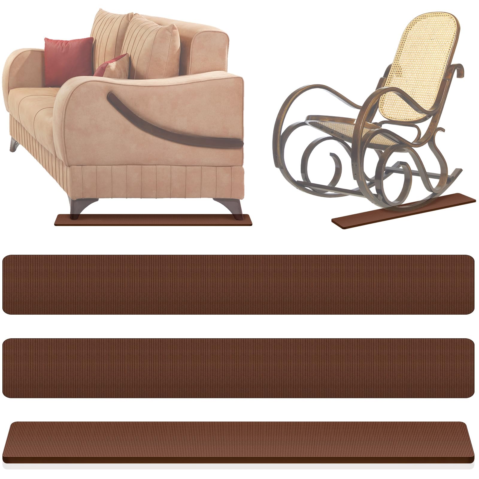 Drydiet 2 Pcs 2 Pcs Non-Slip Furniture Rail Pads for Recliners Sofa ...