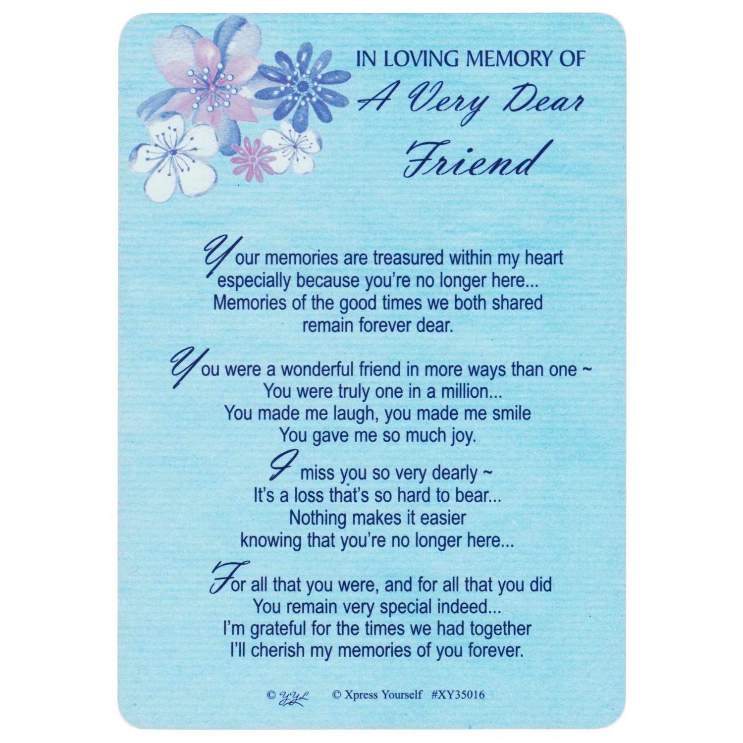 Xpress Yourself Loving Memory Graveside Memorial Card & Holder 5.75 X 4 ...
