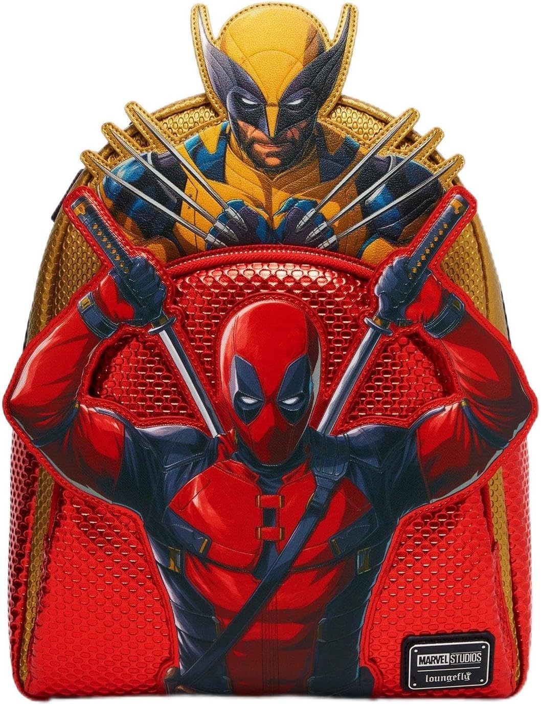 Amazon.com | Loungefly Marvel Deadpool & Wolverine Layered Character ...