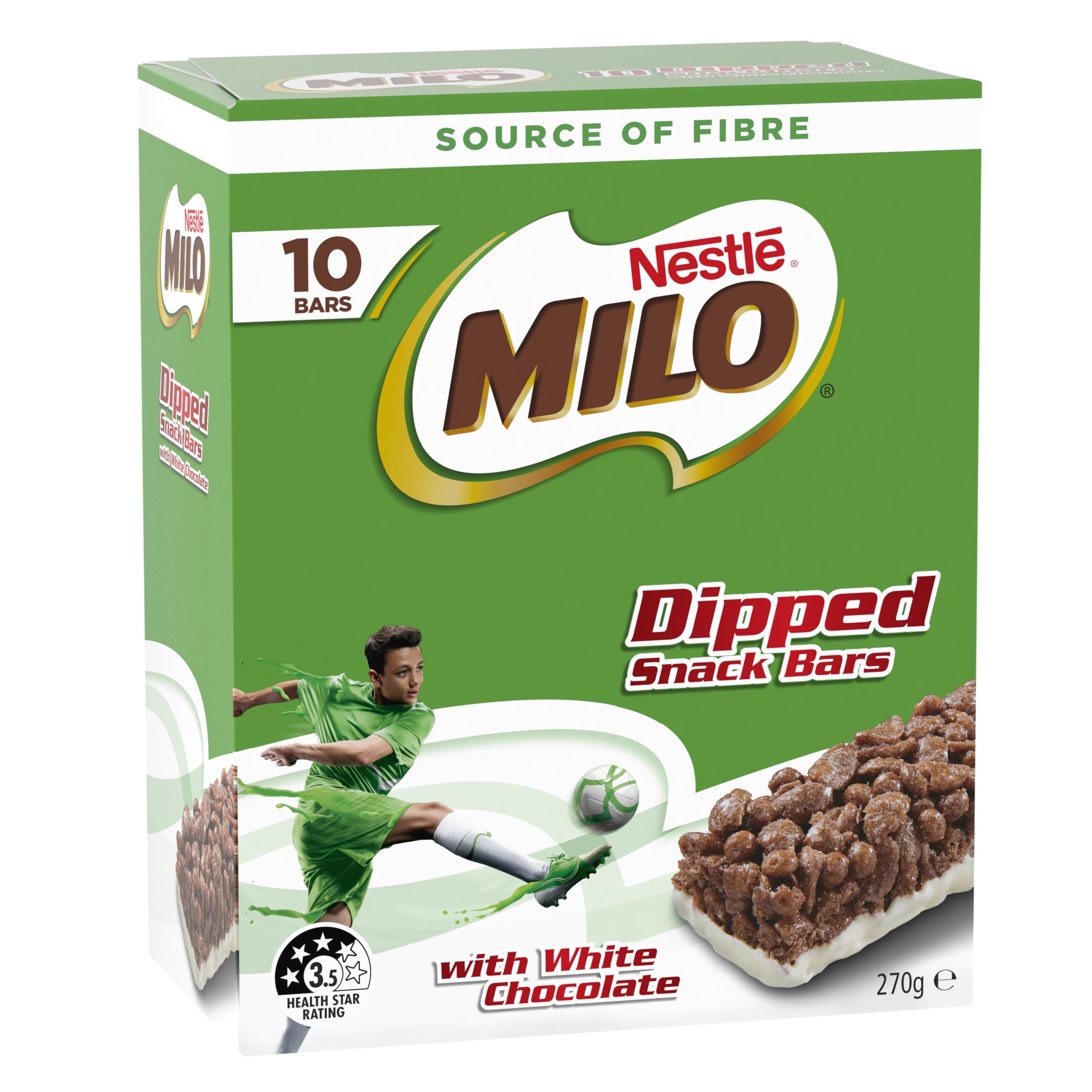 NESTLÉ MILO Snack Bars Dipped with White Chocolate, 10-Pack, 270g ...