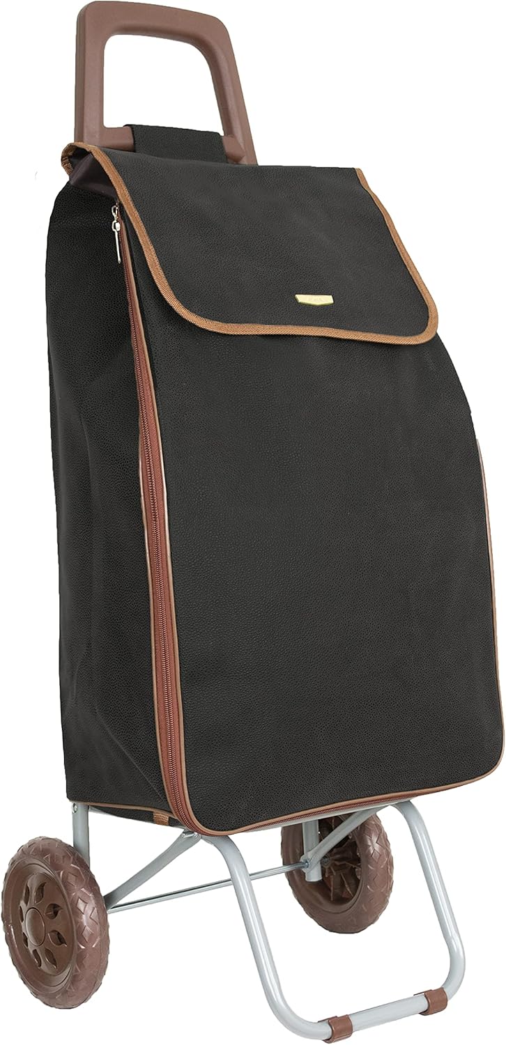 Classic Shopping Trolley (Black with Extendable Bag) – BigaMart