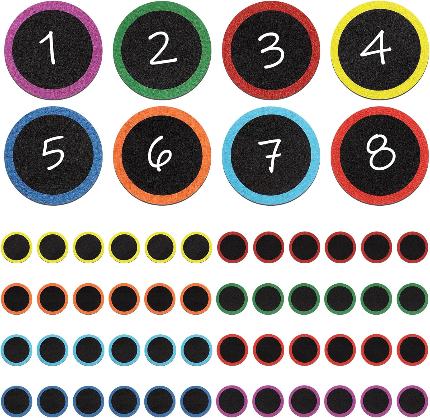 48 Pcs Magnetic Numbers for Whiteboard Round Magnets for Classroom ...