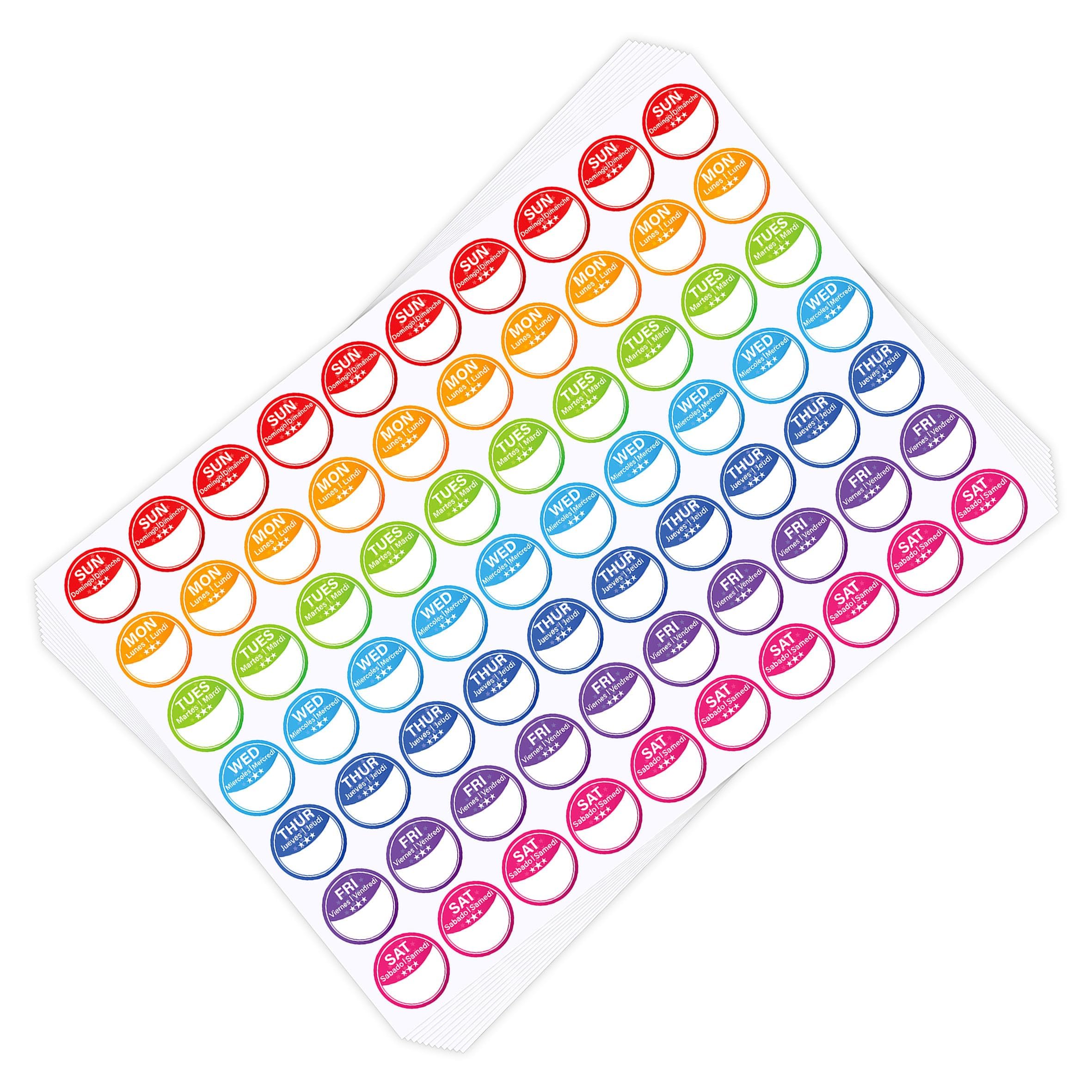 Amazon.com: Lesnala 2520 Pcs Food Labels Stickers 7 Day of The Week ...
