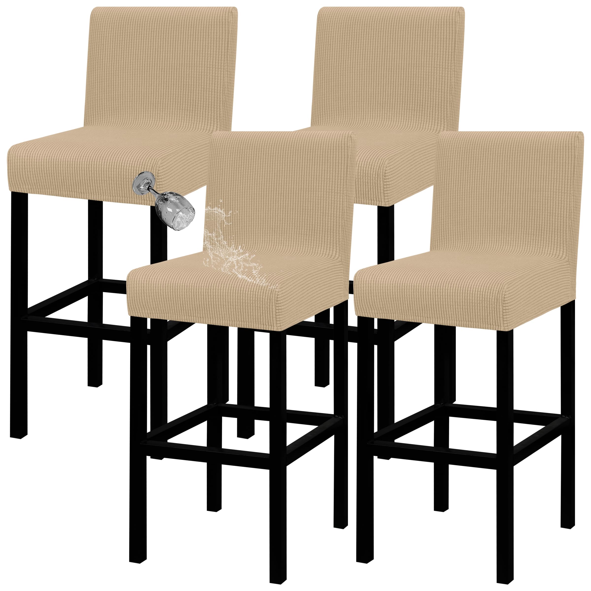 Amazon.com: Easy-Going 100% Waterproof Bar Stool Cover Set of 4 ...