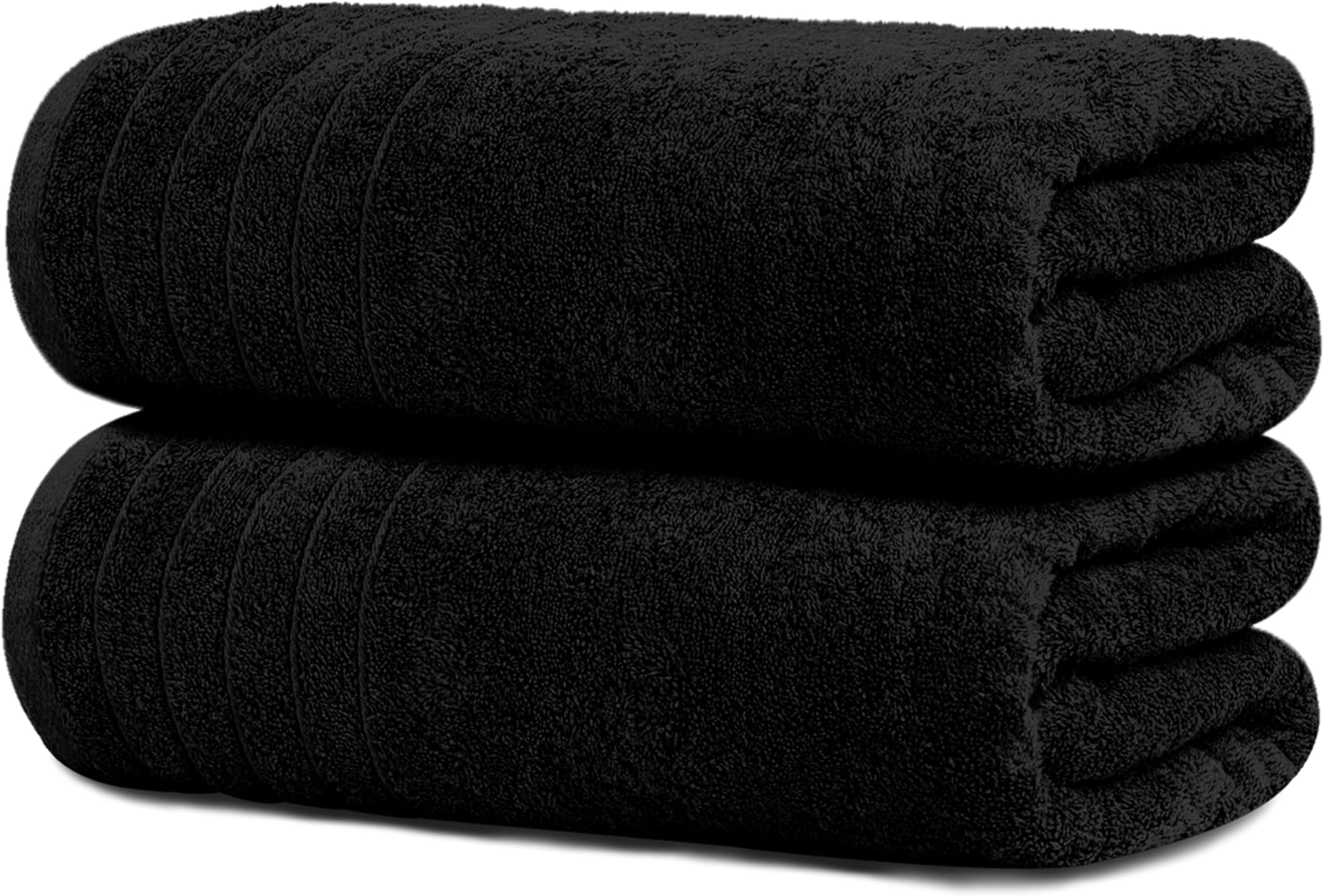 Amazon.com: Heavy Weight Jumbo Size Dobby Hem Velour Beach Towel (Black ...