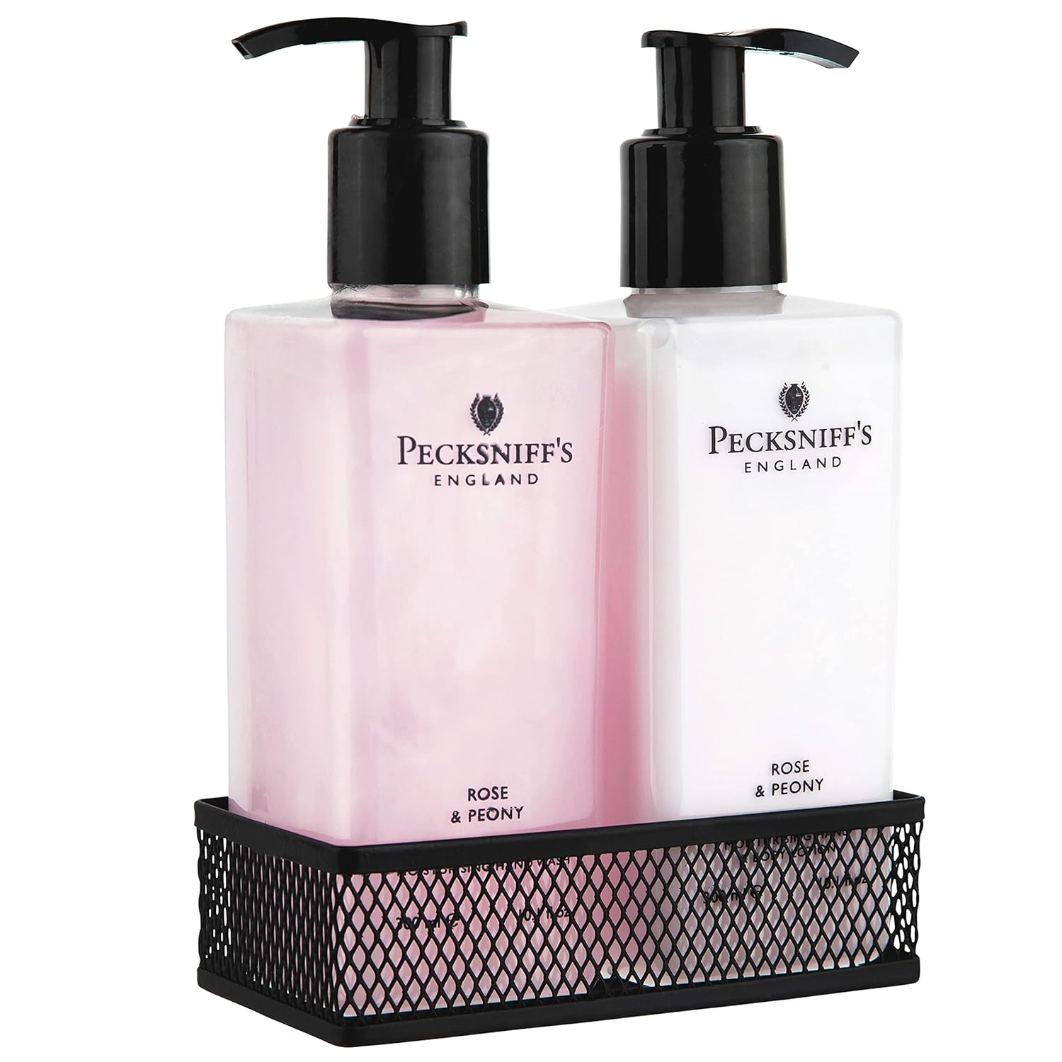 Amazon.com : Pecksniff's Rose & Peony Handwash & Lotion Caddy with 1L ...