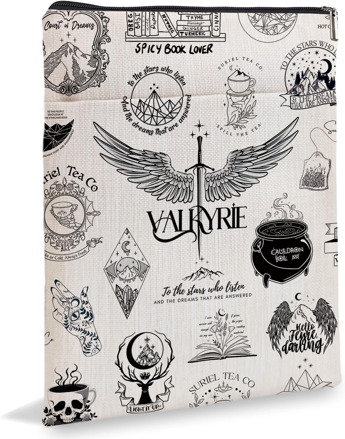 Amazon.com: Fantasy Novel Inspired Book Sleeve, Book Sleeve for Book ...