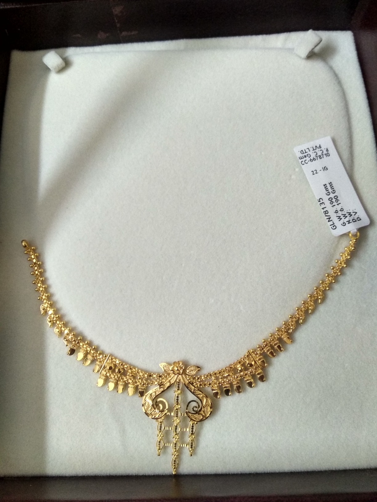 P.C. Chandra Jewellers 22KT Yellow Gold Choker Necklace for Women - 6. ...