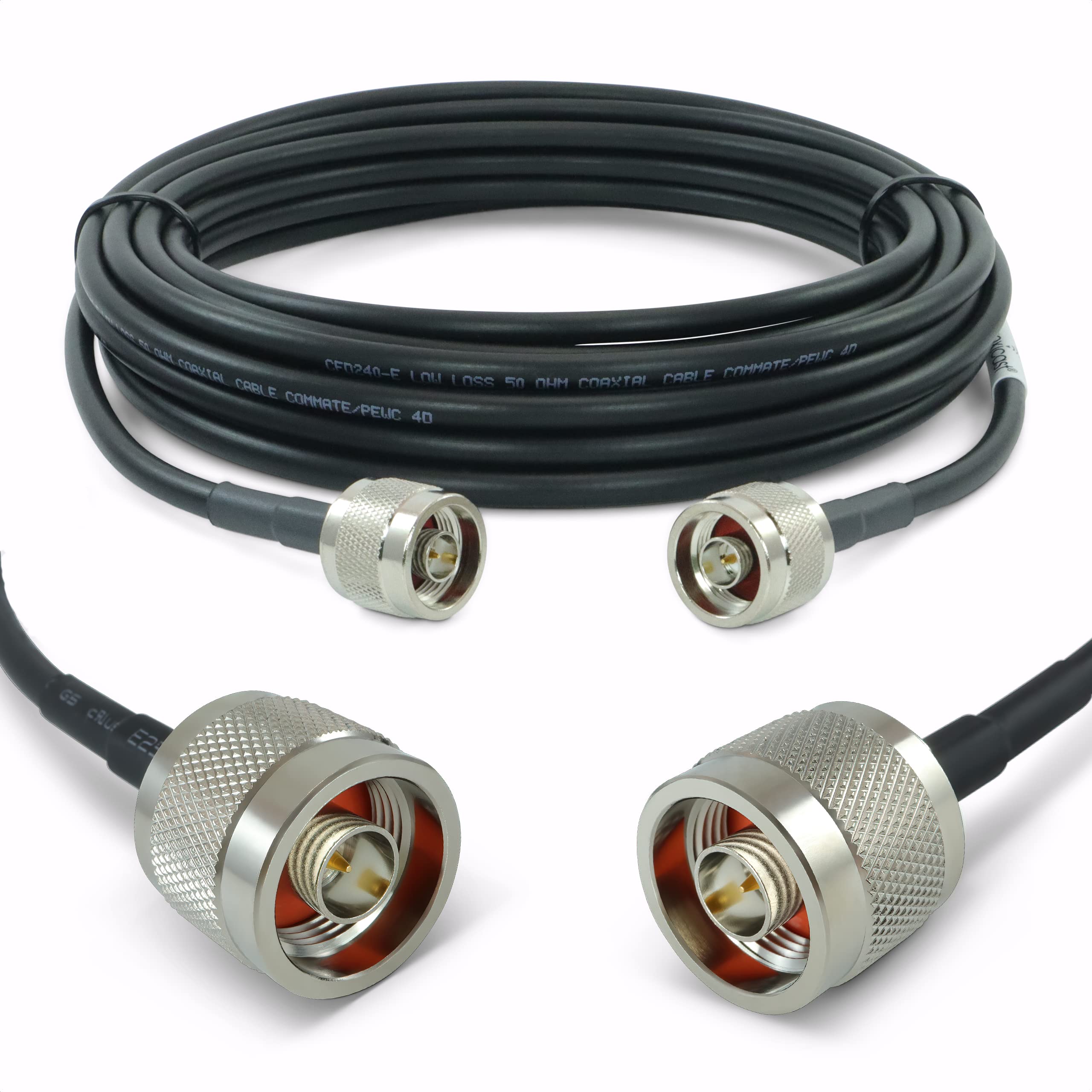 Amazon.com: Proxicast 25 ft N to N Male Premium 240 Series Low-Loss ...