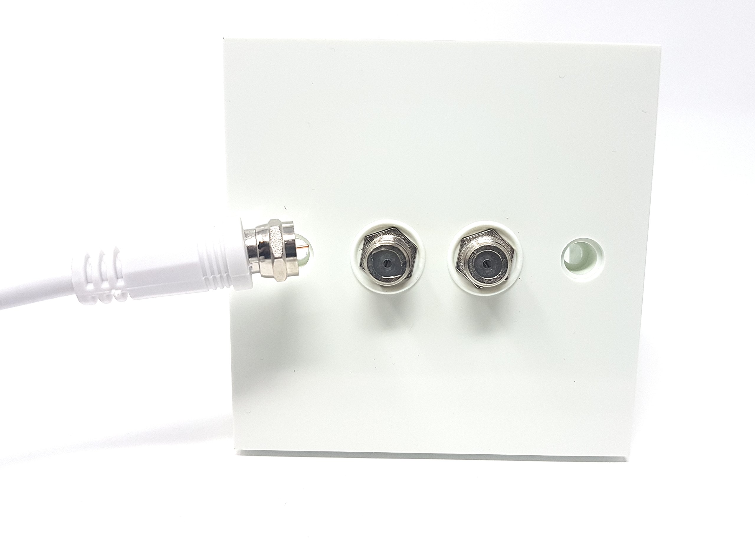Maincoredual F Type Socket Standard Faceplate For Tv Freeview Sky ...