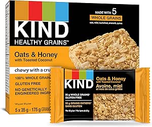 KIND Healthy Grains Bars, Oats & Honey with Toasted Coconut, Gluten ...