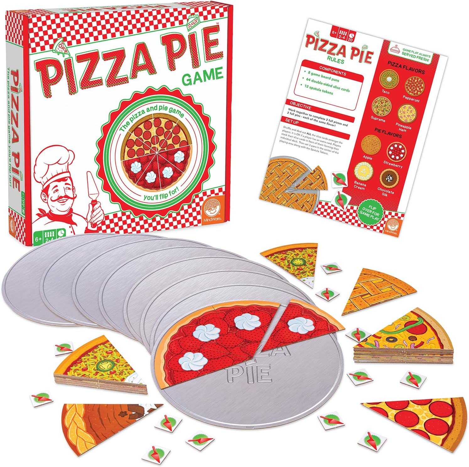Amazon.com: MindWare Pizza Pie Cooperative Game for 6 Year Olds and up - Match Flavors and Win ...