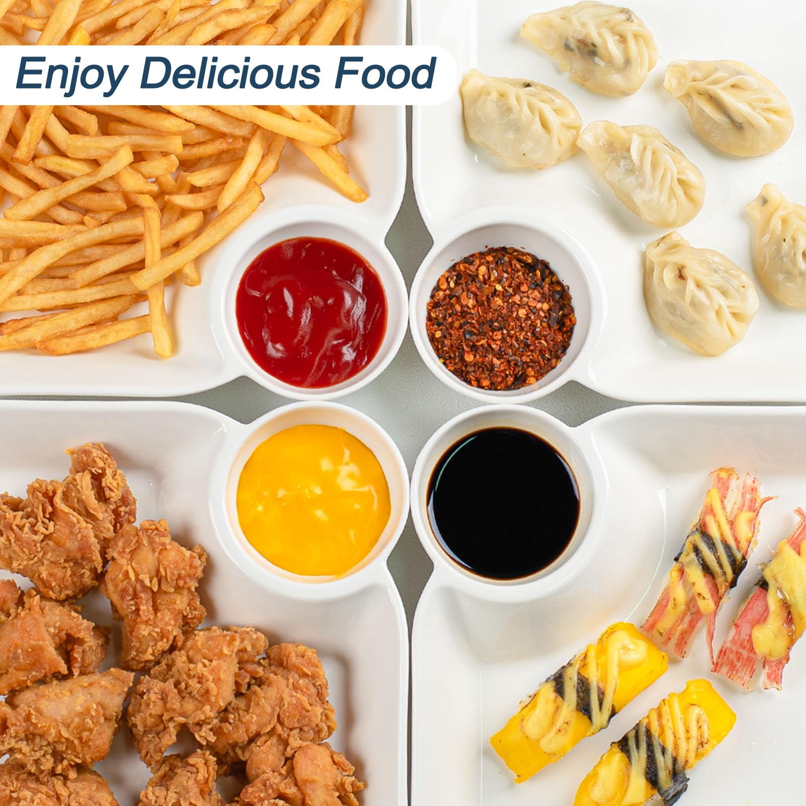 Snapklik.com : KOBIKOBI Chip And Dip Serving Platter Set, 8 Inch ...