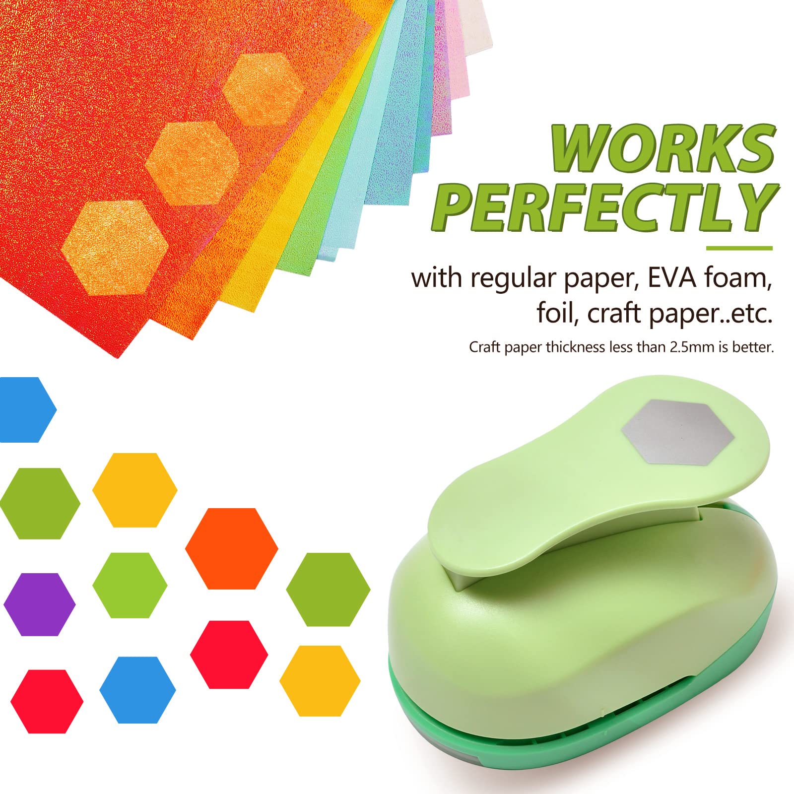 Snapklik.com : UCEC 2.75 Inch Hexagon Paper Punch For Scrapbooking And ...