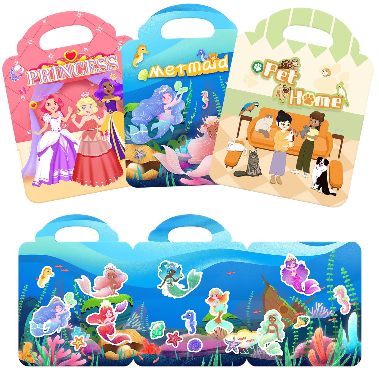 Amazon.com: Sticker Books for Kids, Reusable Sticker Book for Toddlers ...