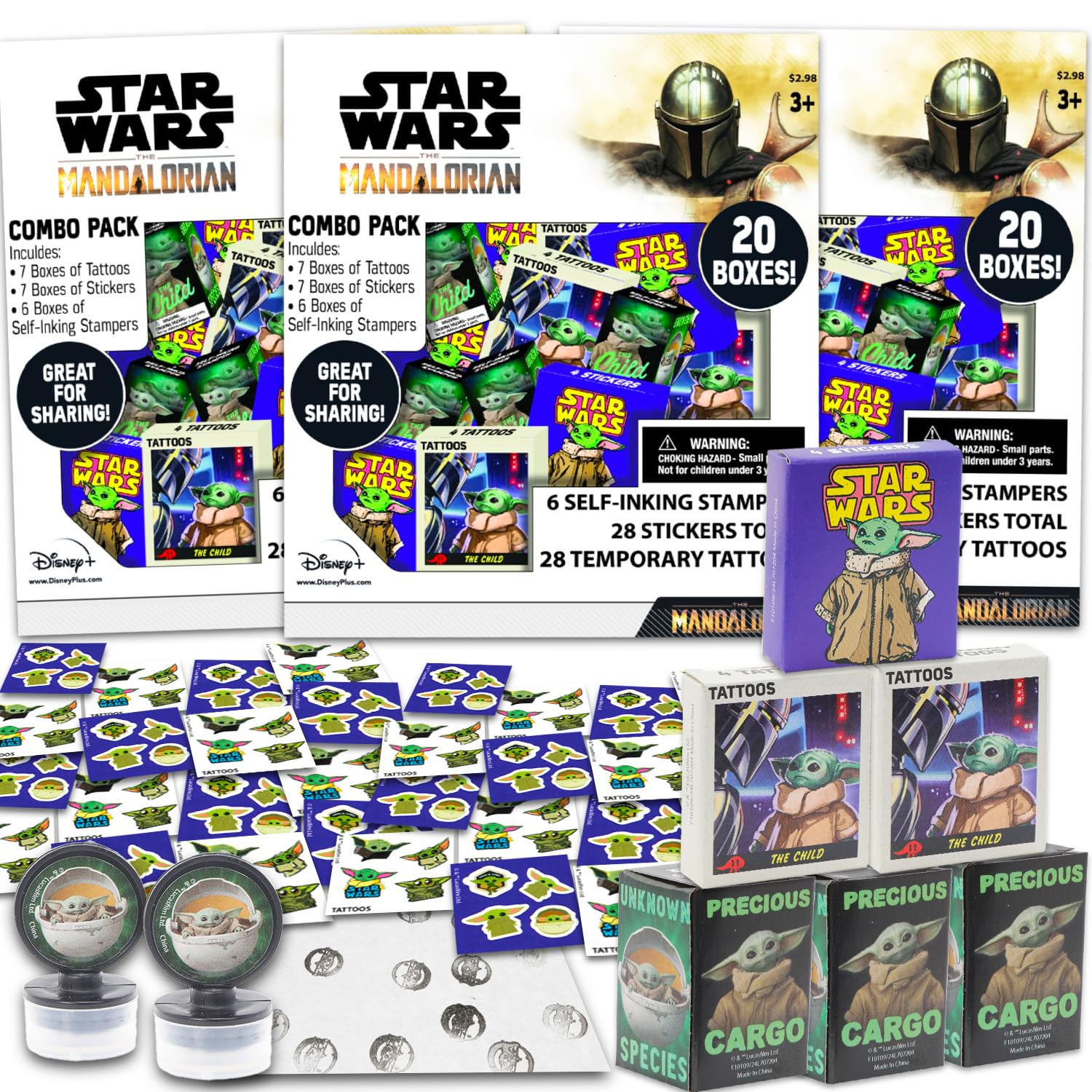 Amazon.com: STAR WARS Baby Yoda Party Favors Bulk Set ~ Bundle with 60 ...