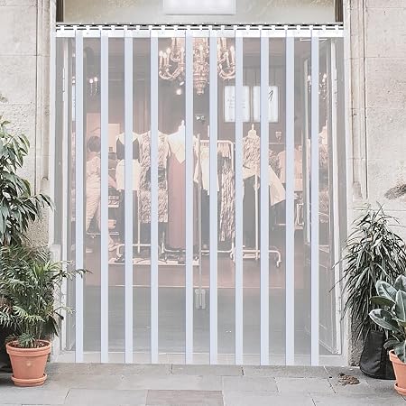 Acepunch Clear Kit PVC Smooth Plastic Strip Door Curtain 4x7 ft. (48x84 ...
