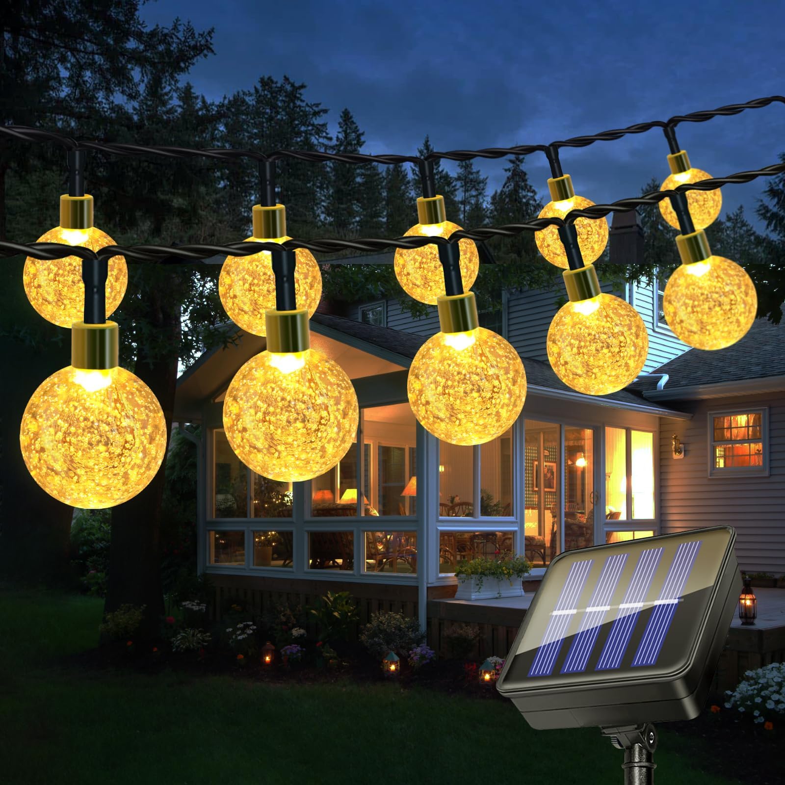 Solar Fairy Lights Outdoor, 8M/26Ft 30 LED Solar String Lights ...