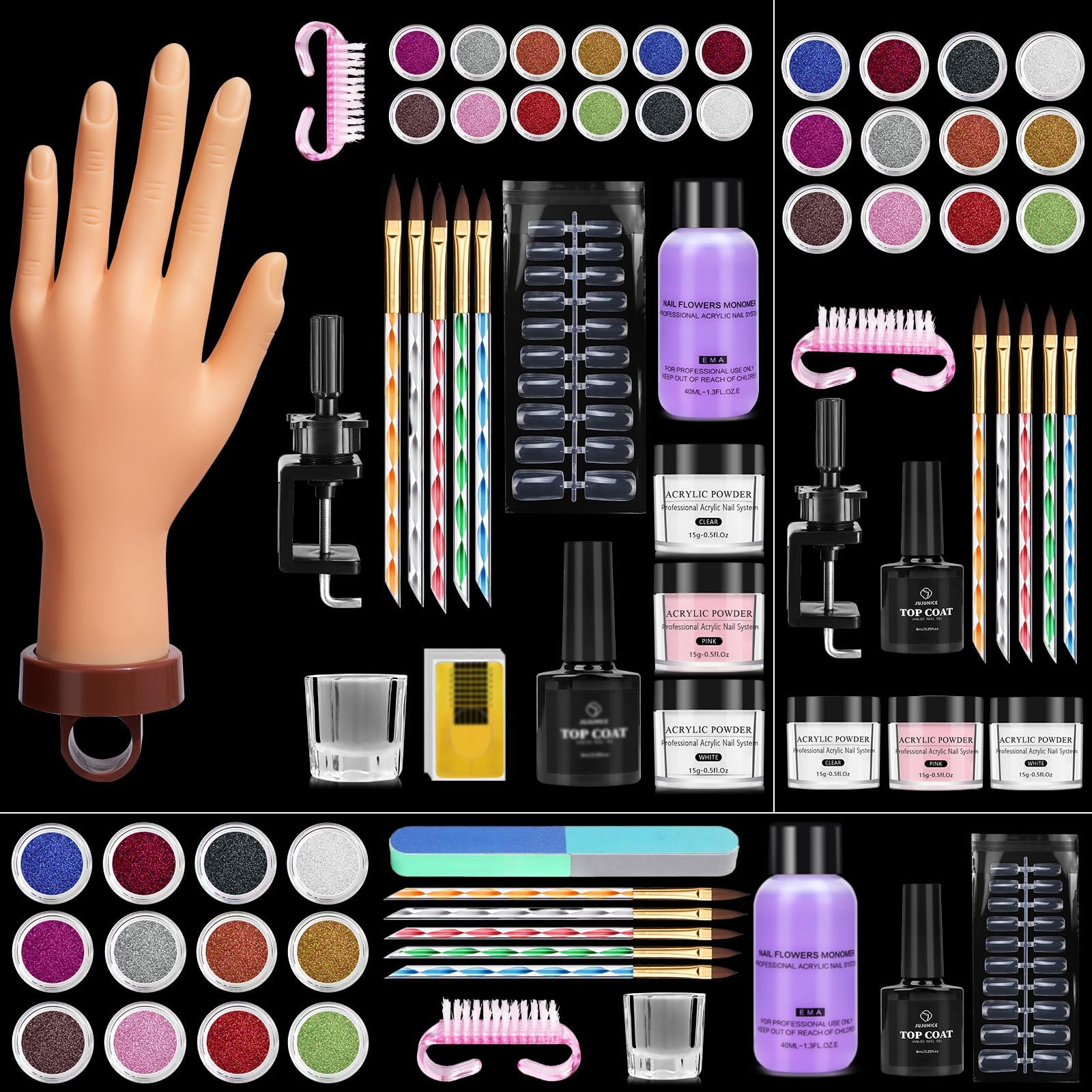 Amazon.com: Practice Hand for Acrylic Nails - Acrylic Fake Mannequin ...