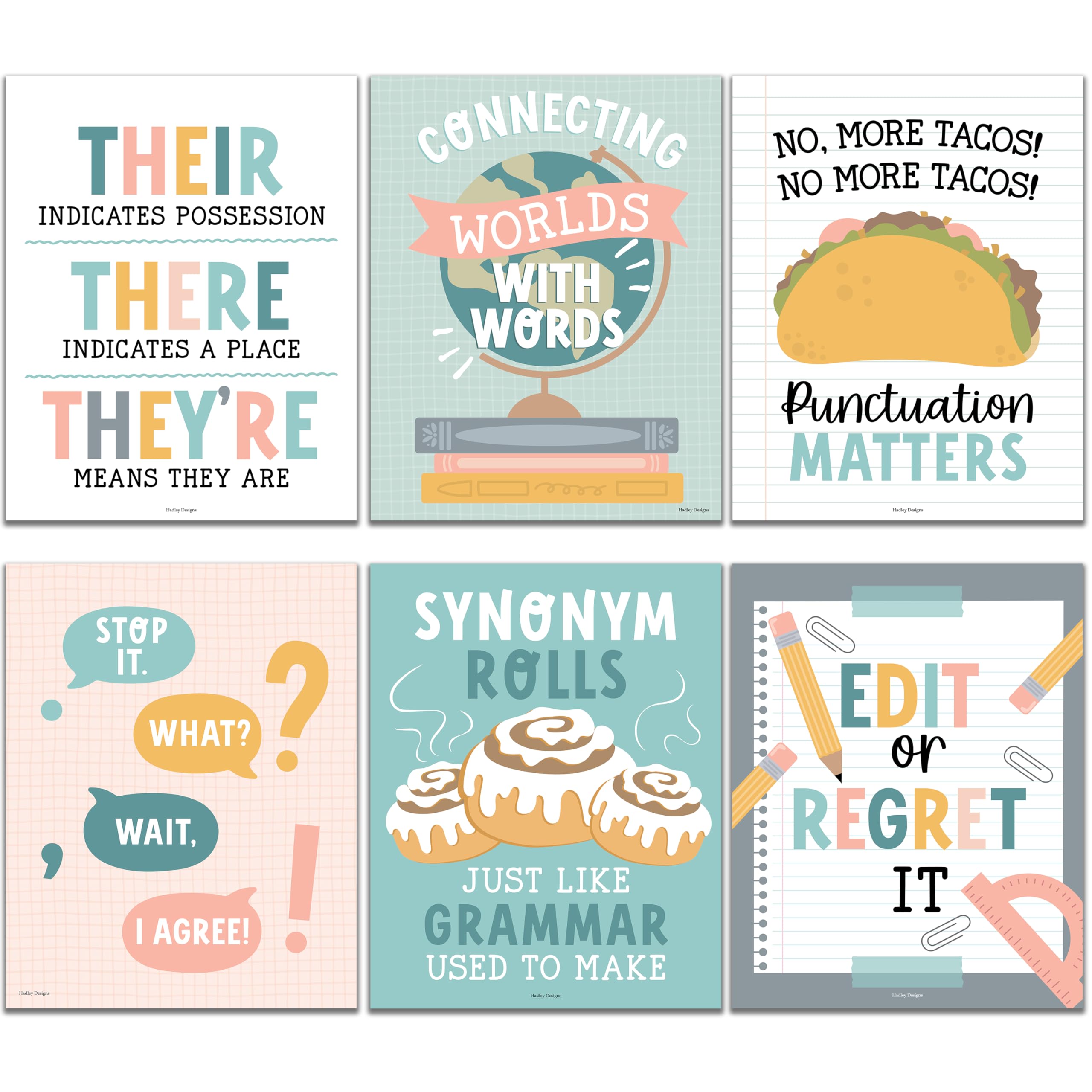 Amazon.com: 6 Boho English Classroom Decor Middle School - English ...