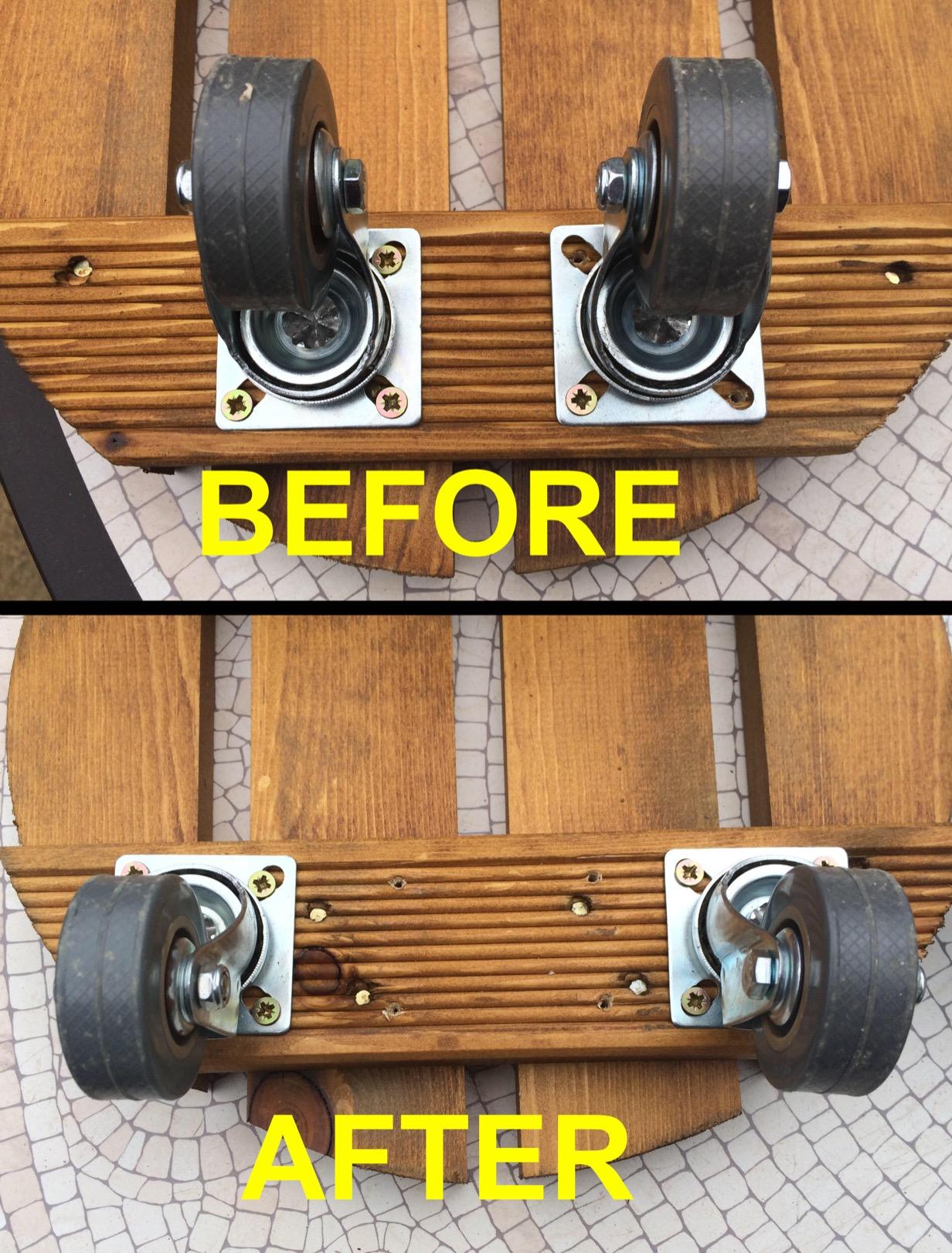 Heavy Duty 29cm Wooden Round Tan Plant Pot Caddy with Wheels Wood ...