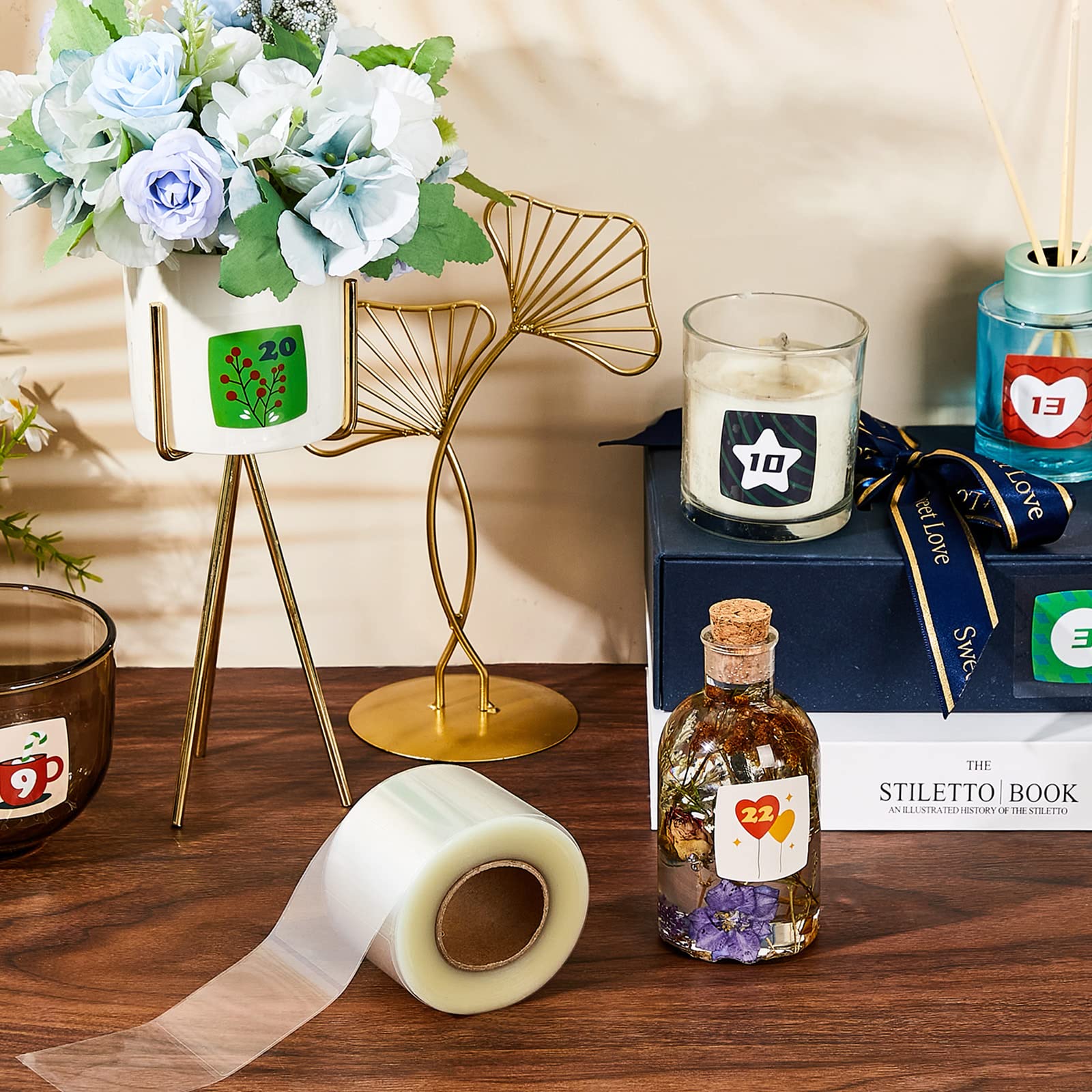 Snapklik.com : 500 Pieces Label Protector Clear Labels Clear Wafer ...