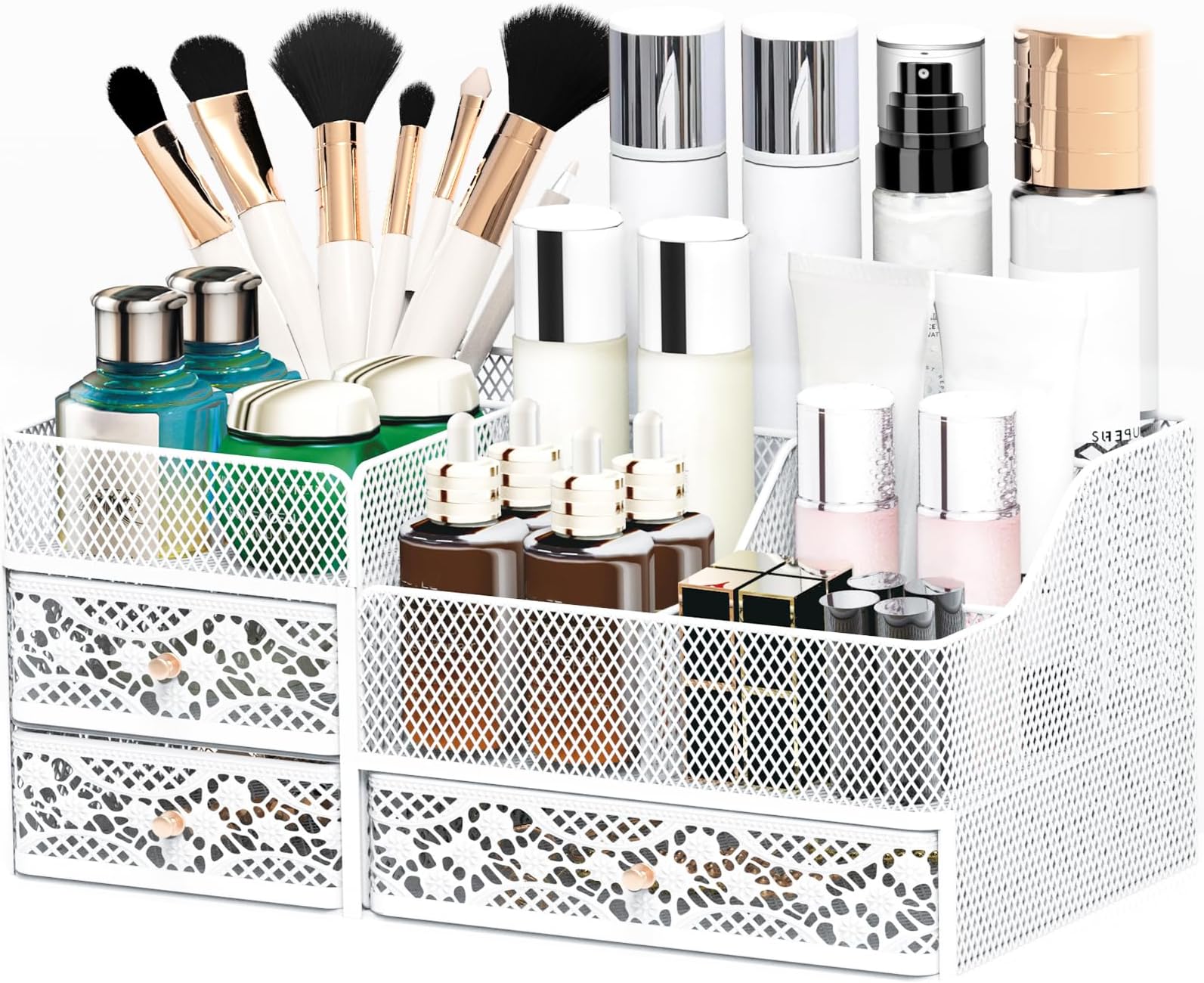 Amazon.com: Clear Makeup Organizer with Stackable Drawers Large ...