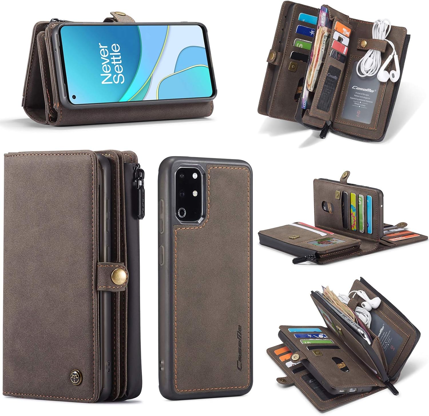 Amazon.com: for OnePlus 8T Wallet Case,with 17 Card Slots & Wristlets ...