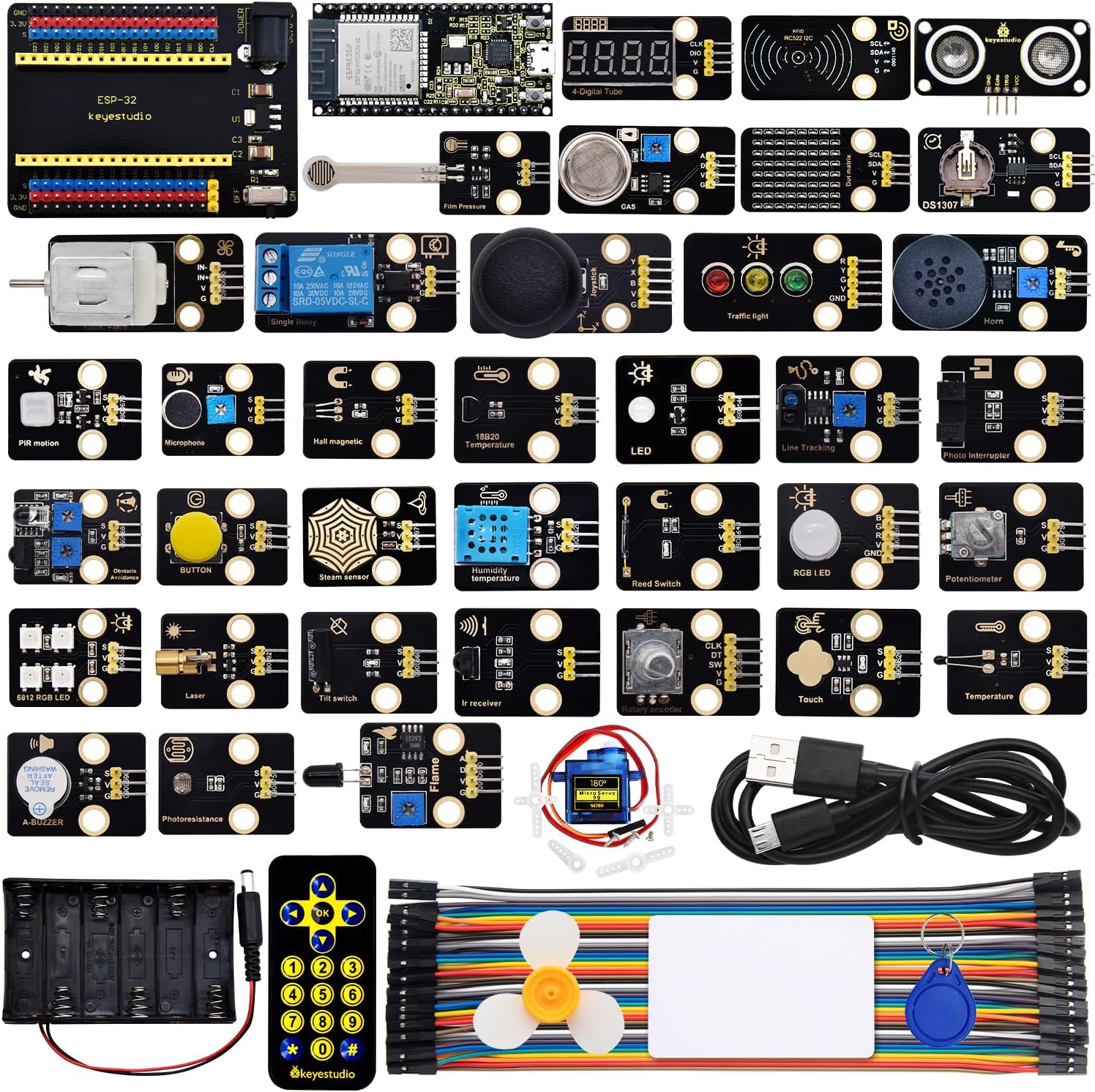 Amazon.com: KEYESTUDIO Kit de módulos de sensor 37 en 1 para Arduino ...